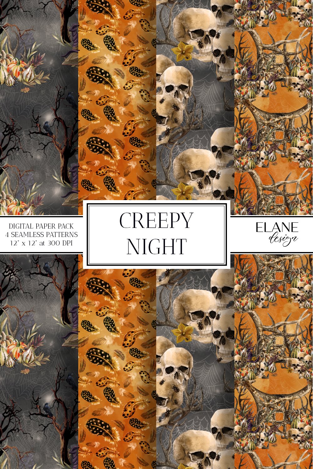 Halloween Digital Paper, Gothic Seamless Files (4073558)