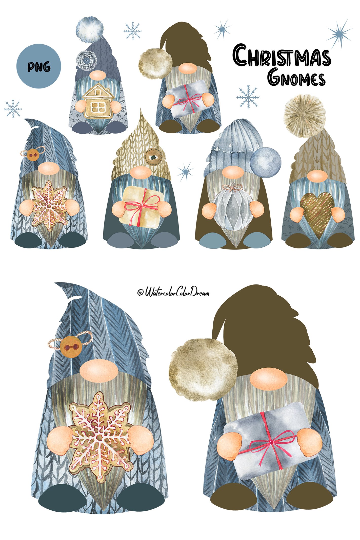 Christmas Gnomes Clipart (1640293)