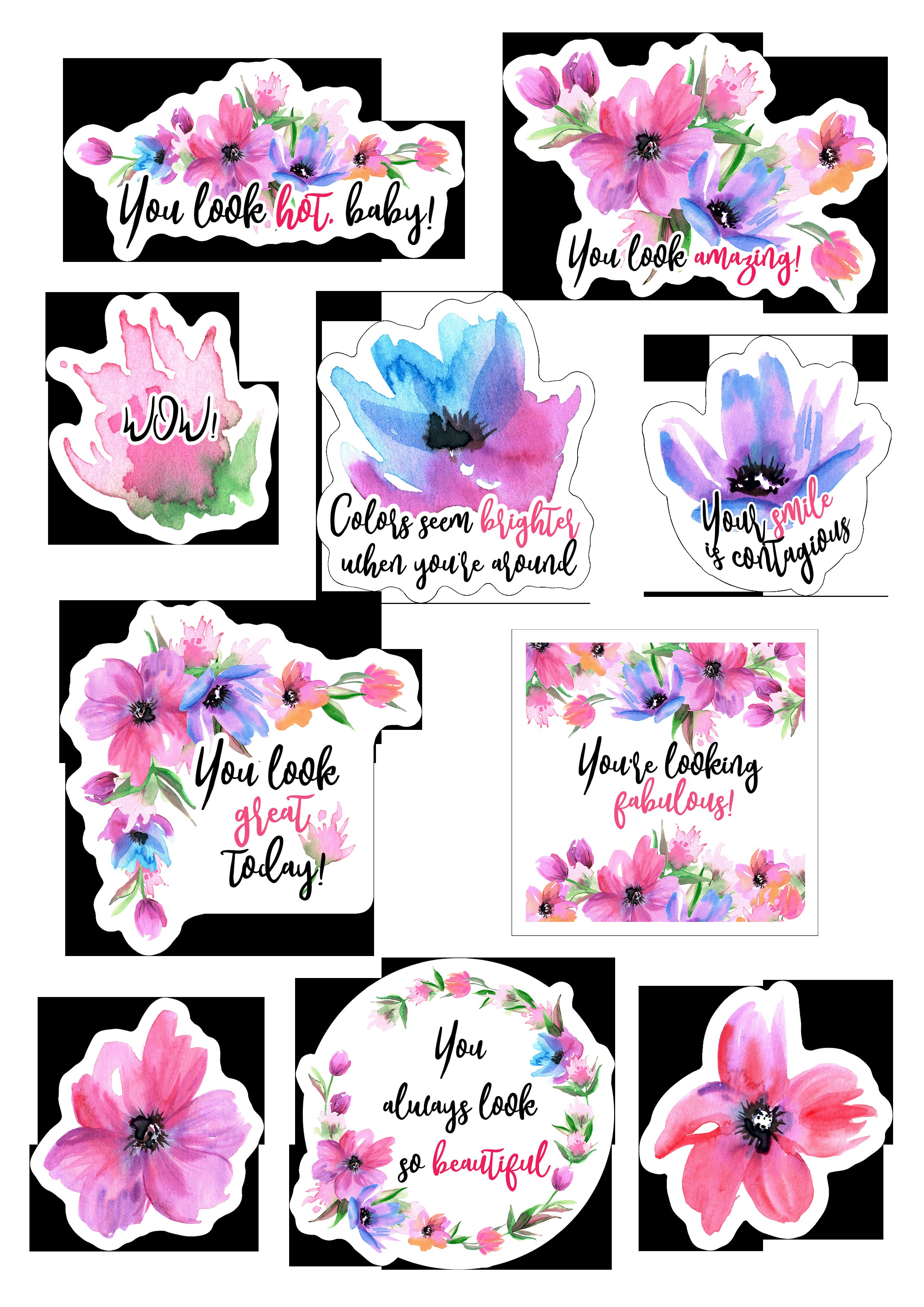 Inspirational Floral Stickers (1961977)