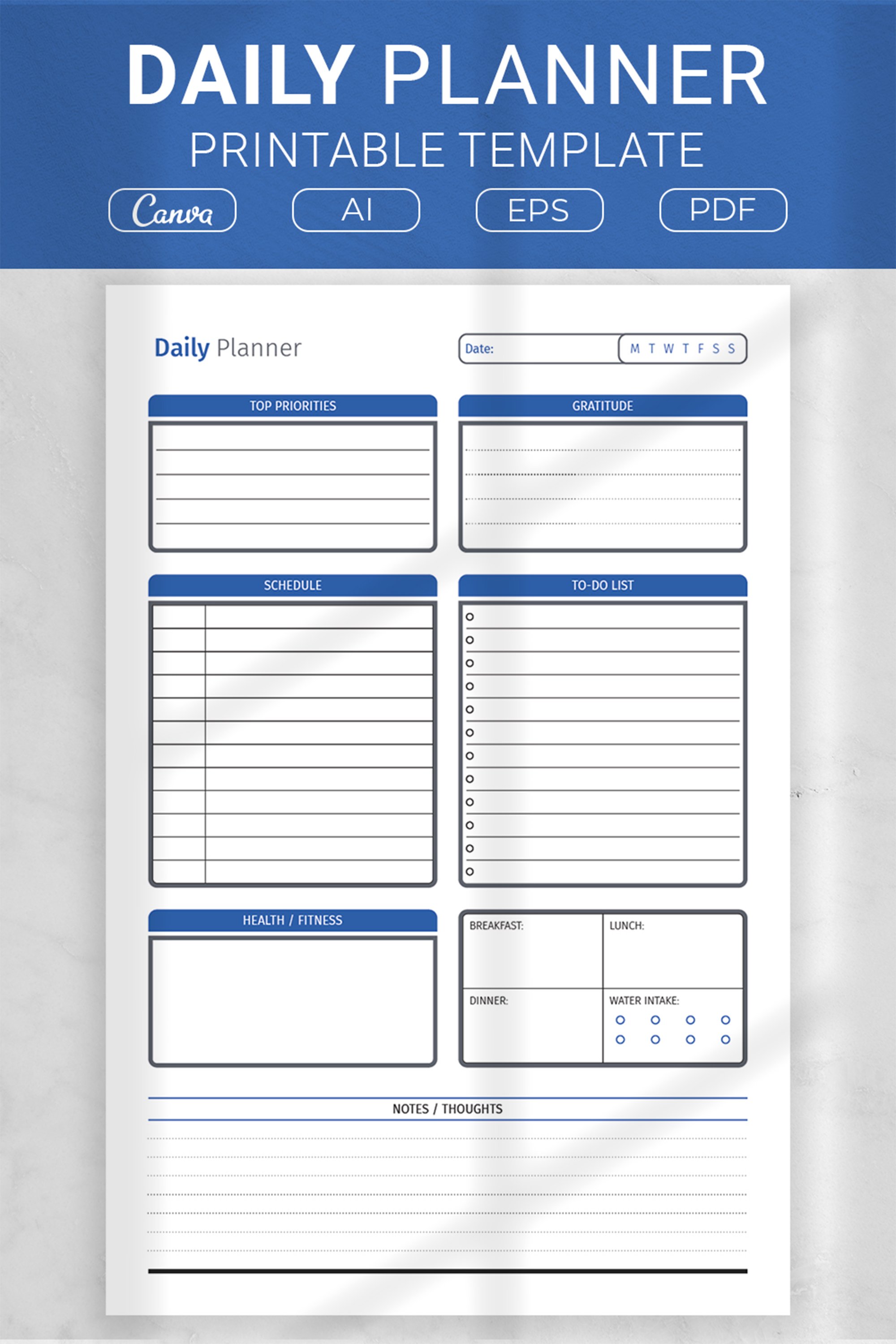 Daily Planner Printable Template (2746109)