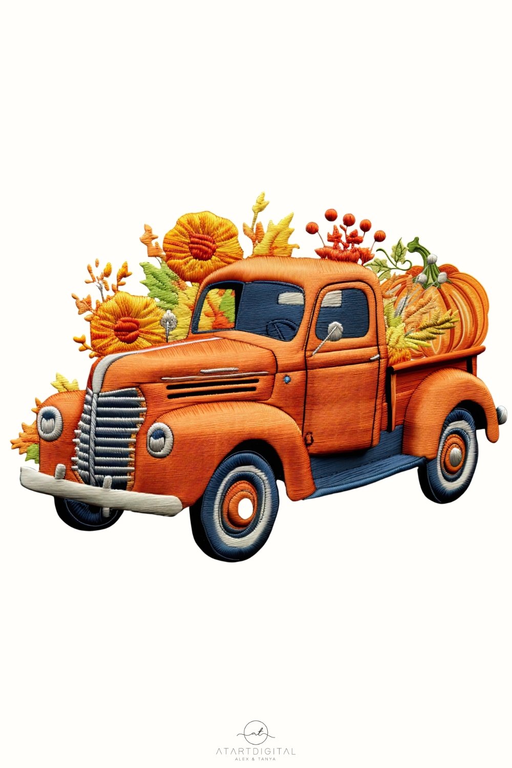 Fall Truck with Pumpkins PNG (2760192)