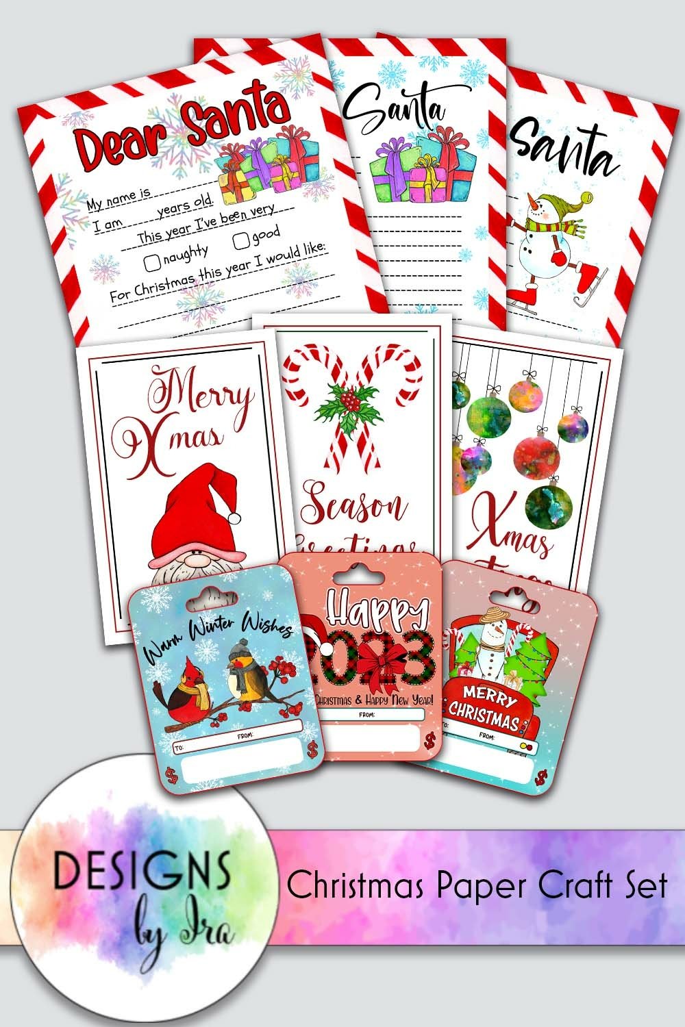 Christmas Paper Craft Set | Paper Craft Mini Bundle