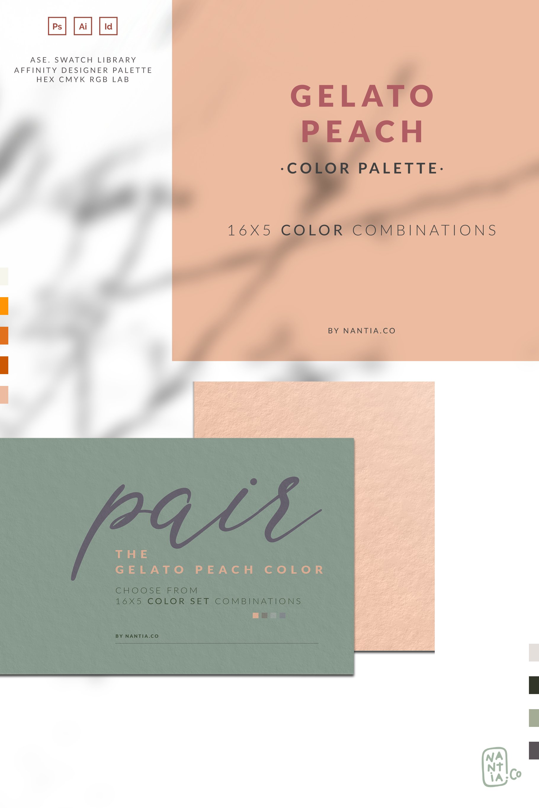 Peach Gelato Color Palette collection