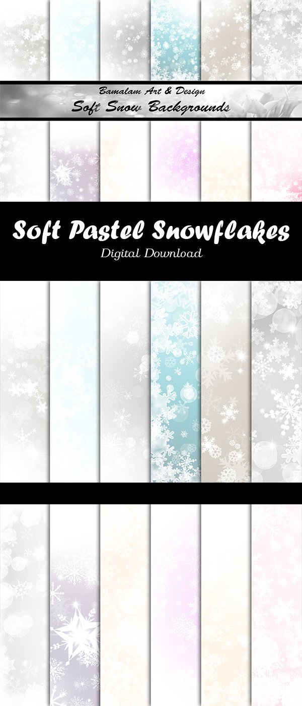 Soft Pastel Snow Backgrounds (1702486)