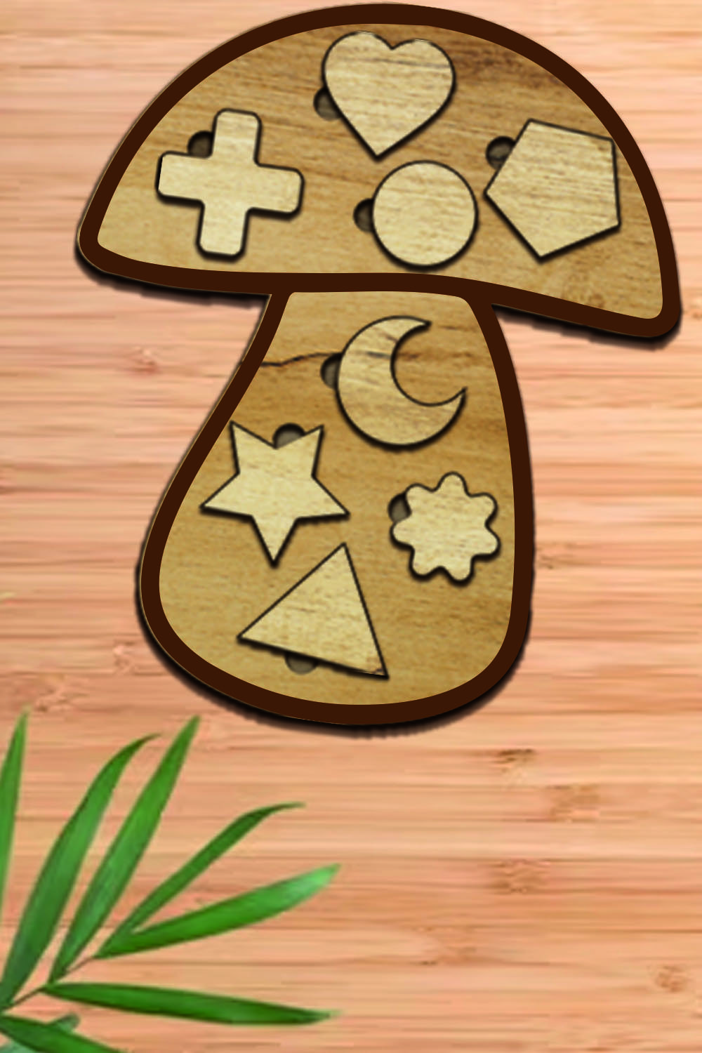 Mushroom Puzzle For Kids, Cut Files