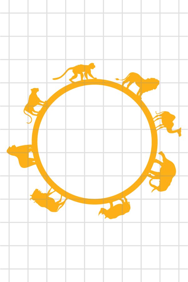 Safari Zoo Animals Circle Svg Cut File For Circut Silhouette