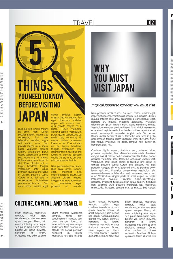 Newspaper headline. Press layout template of newspaper cover Newspaper headline. Press layout template of newspaper cover