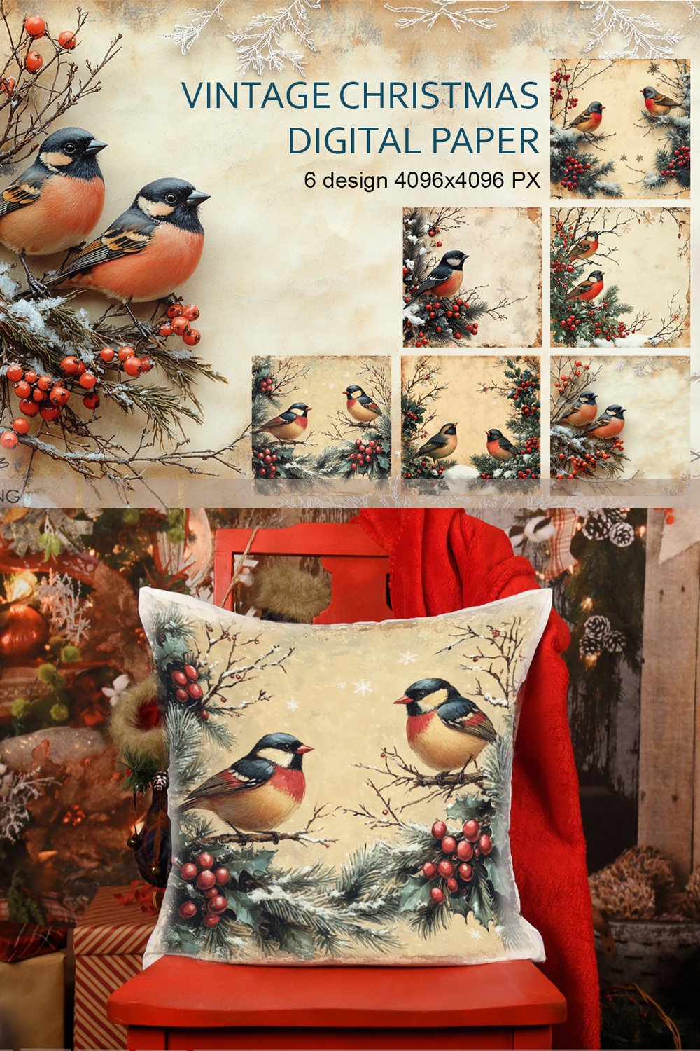 Christmas digital paper, Christmas background (4885791)