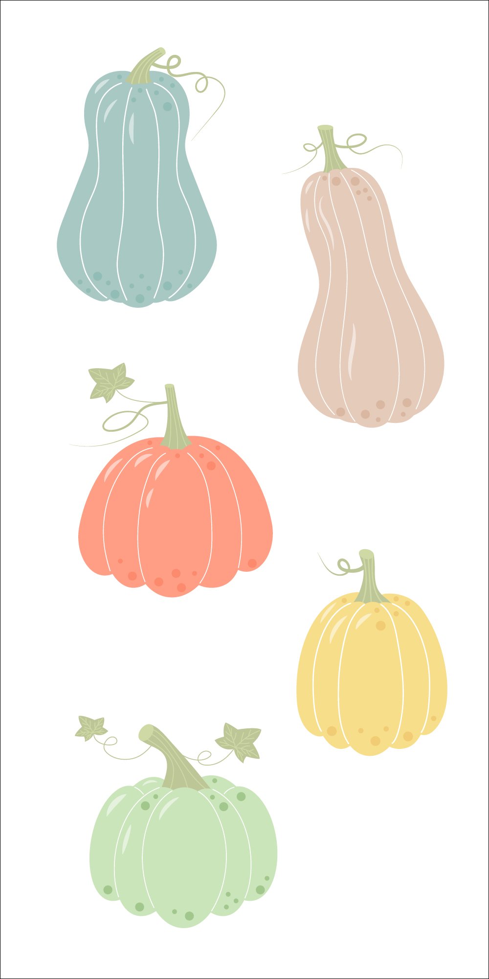 Set of Pumpkins SVG