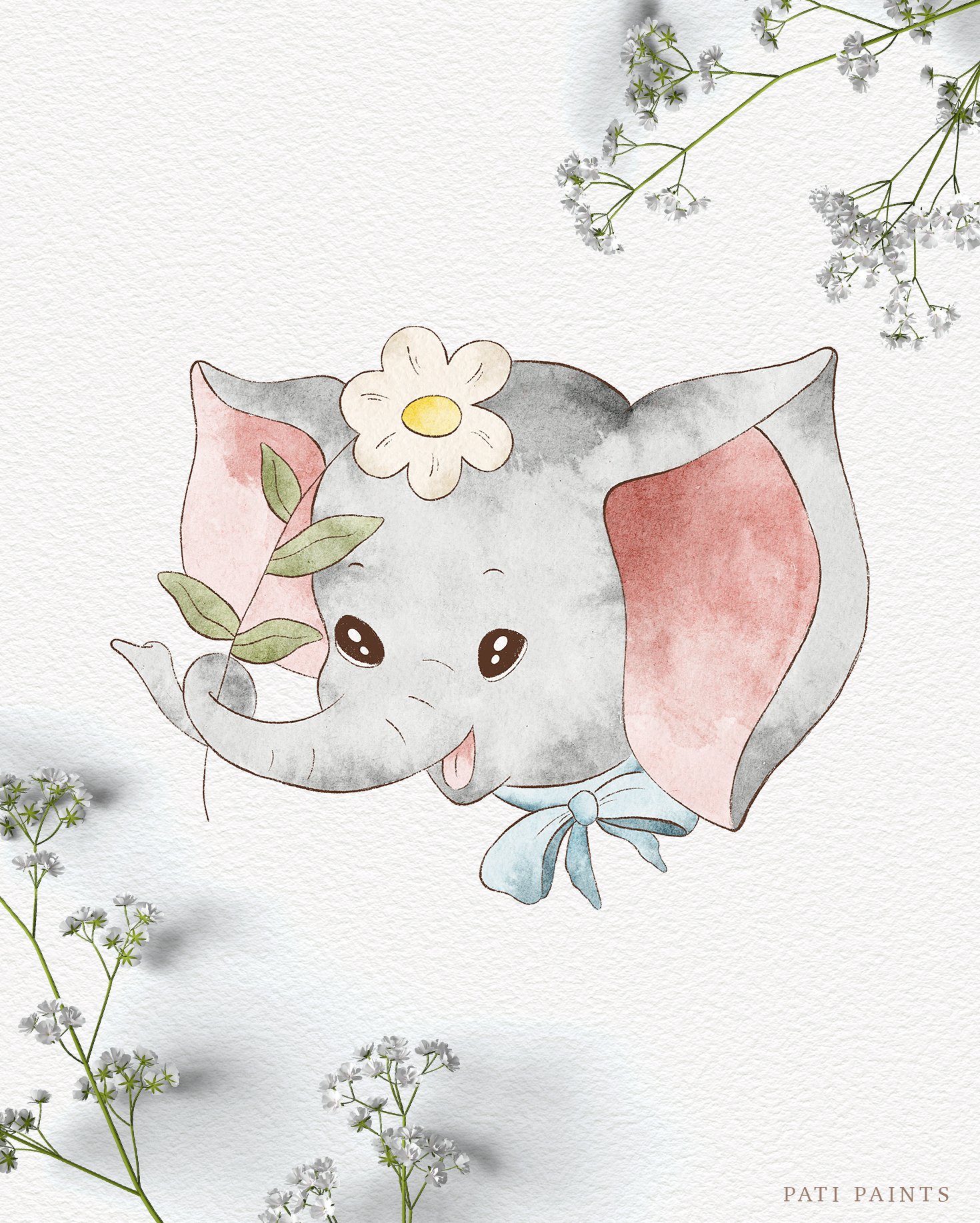 Cute Watercolor Animals - Seamless Digital Paper - PNG Files