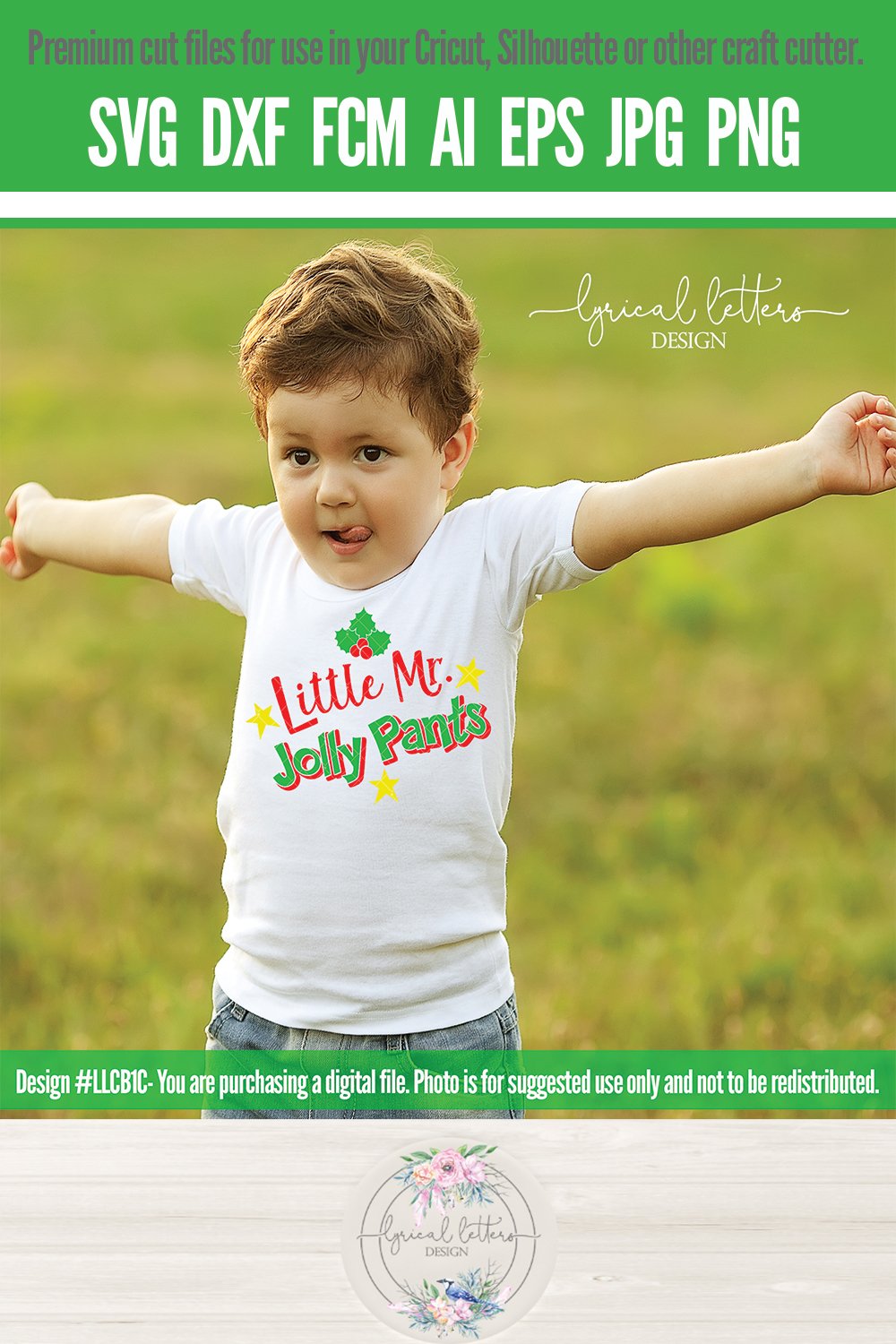 Little Mr. Jolly Pants Christmas SVG DXF Cut File LLCB1 C