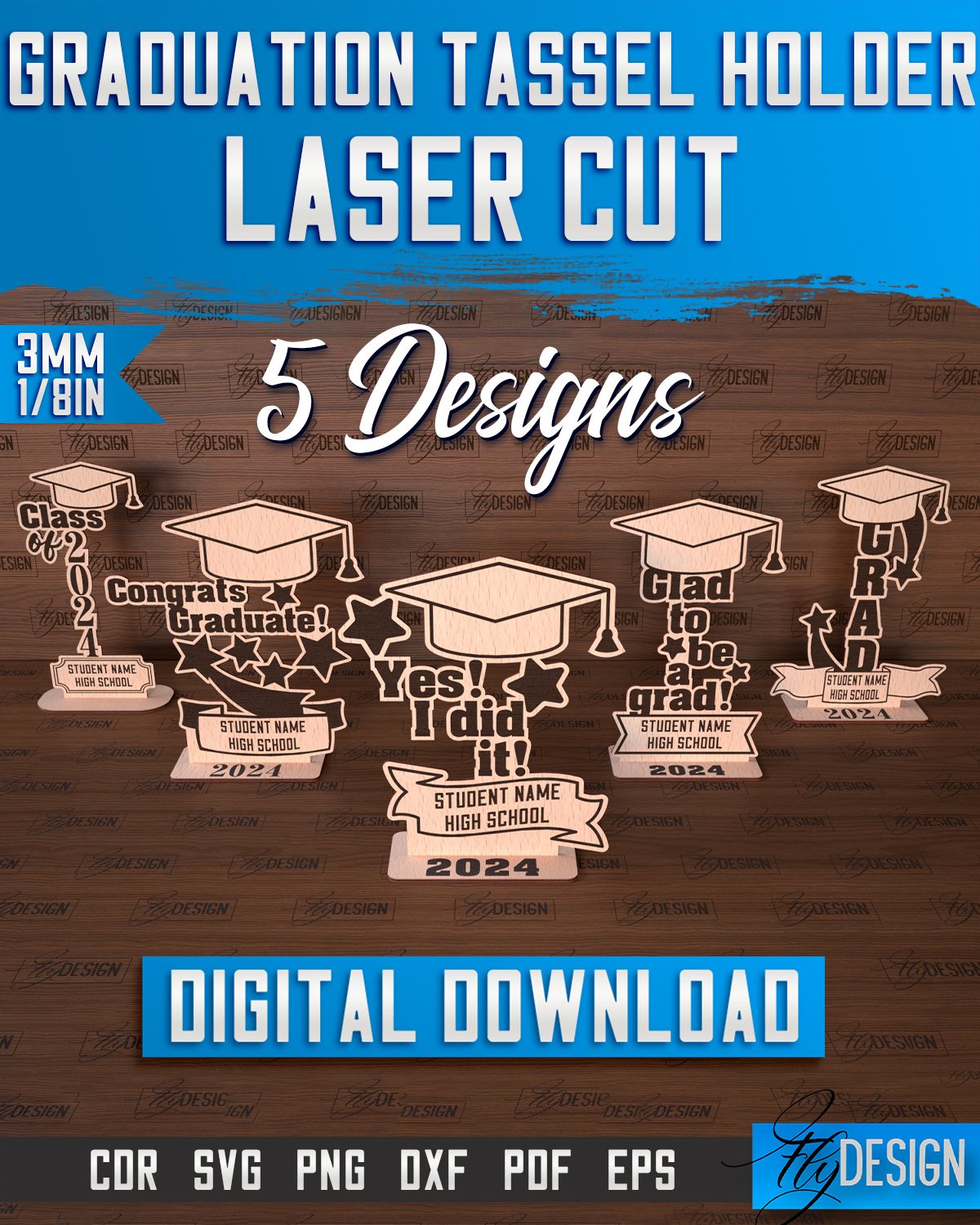 Graduation Tassel Holder SVG|Graduation 2024 Award Laser Cut