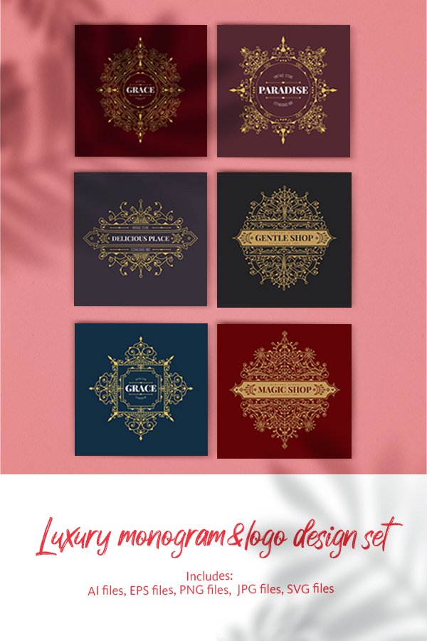 8 Luxury Logo & Monogram set