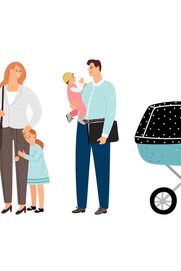 Long queue parents with children