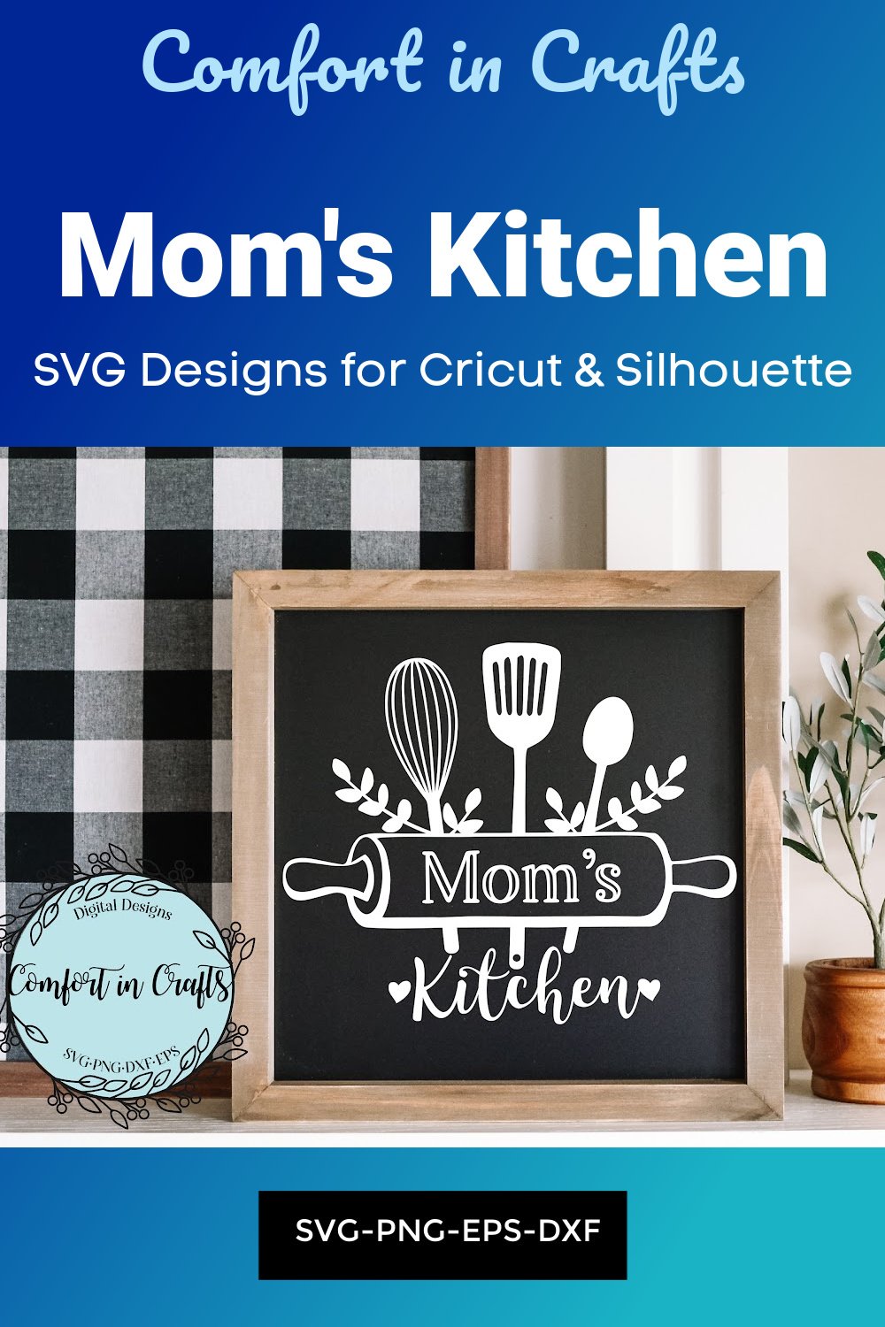 Mom's Kitchen SVG and Sublimation customizable design