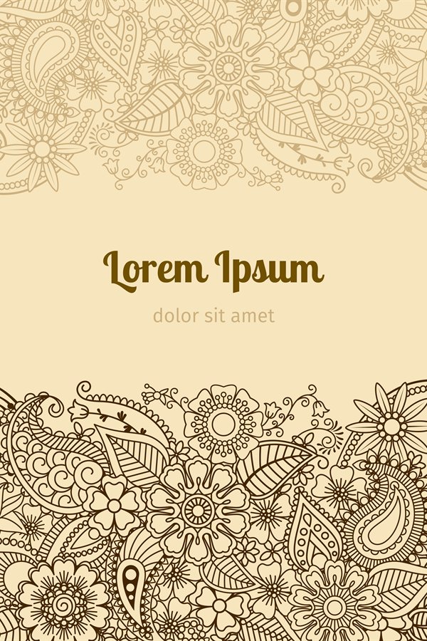 Henna Mehndi Card Template