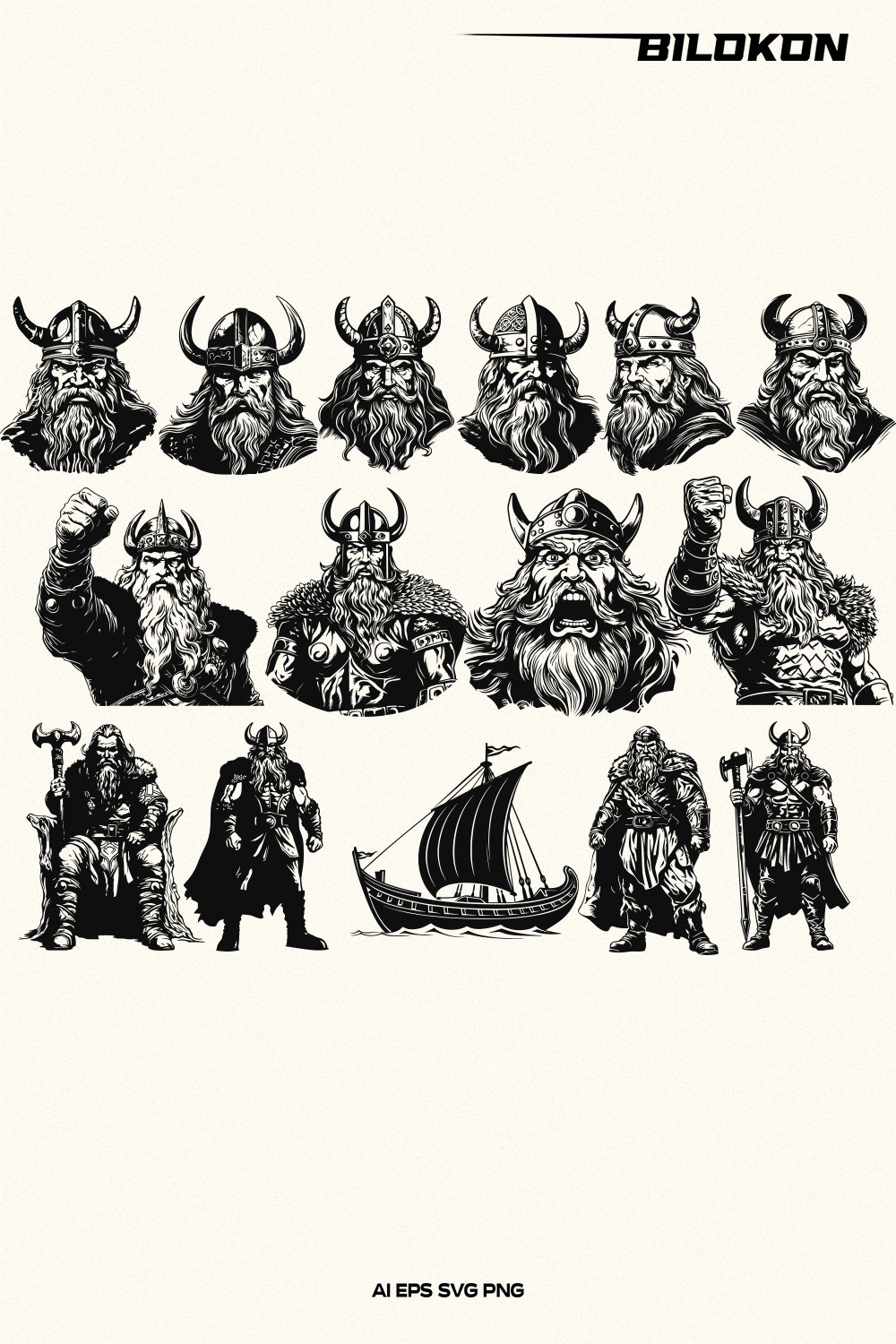Viking SVG Bundle, Viking Clipart SVG Cut File