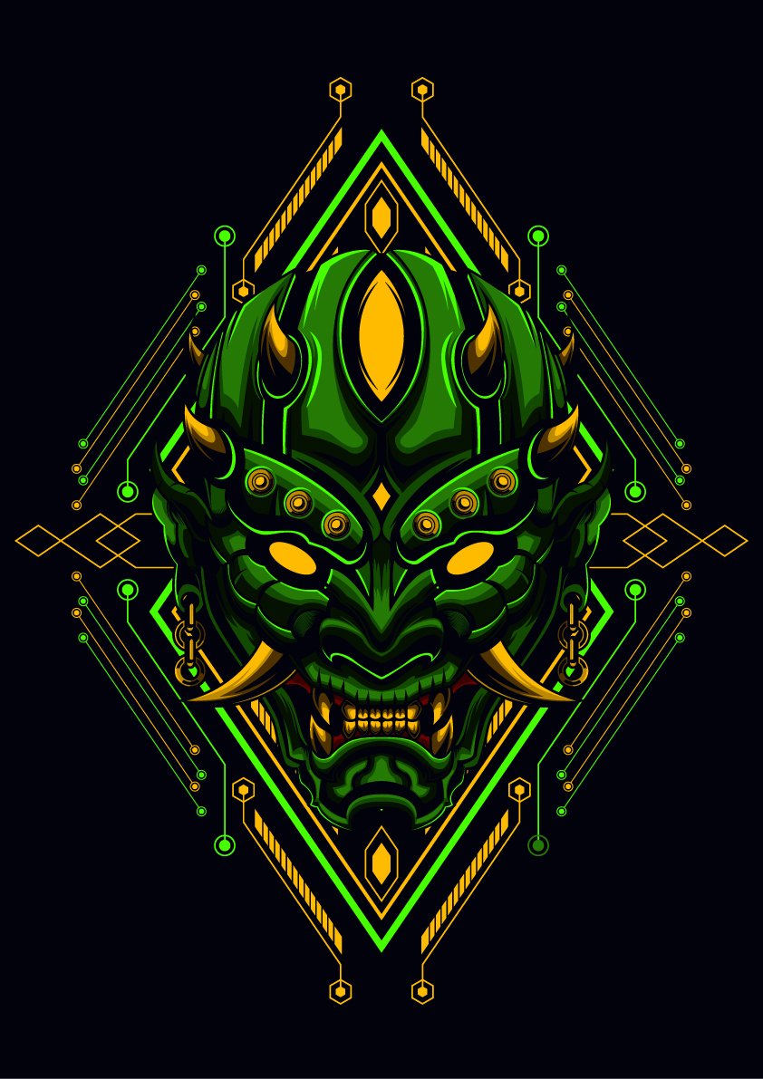 The Mask Ronin Vector illustration design template