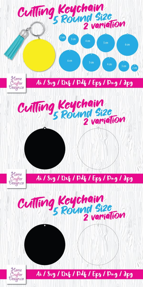 Cutting Keychain - 5 Round Size (1254998)