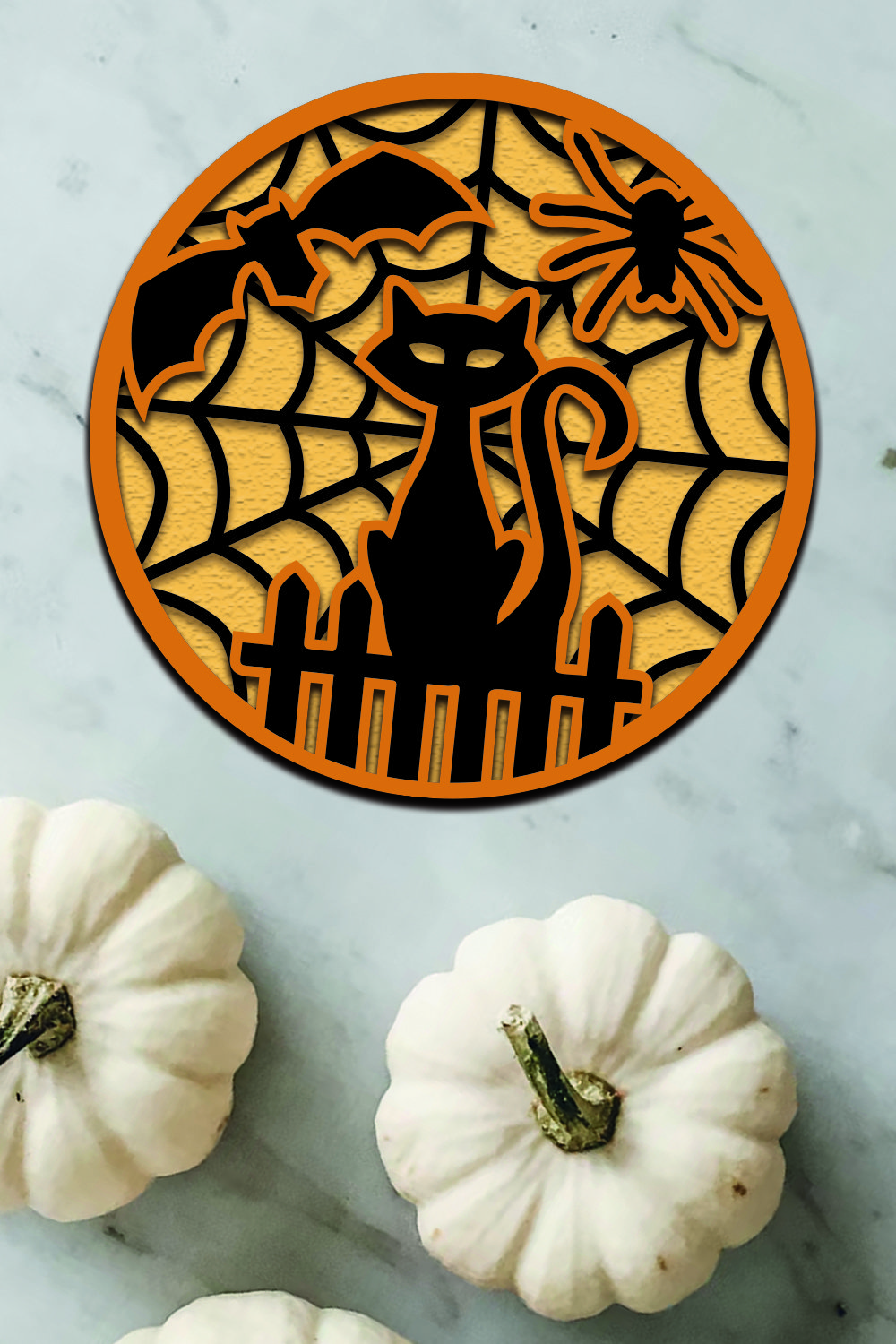 Black Cat Halloween Decorative Door Hanger