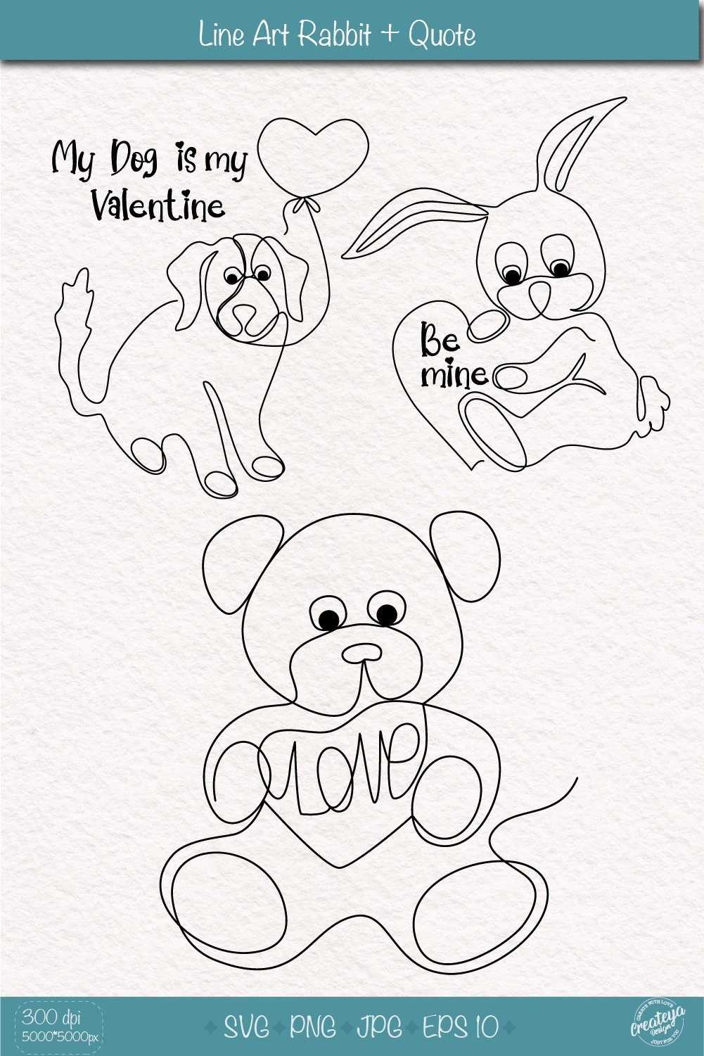 Line Art Valentine SVG, Line art toy, Line Art SVG