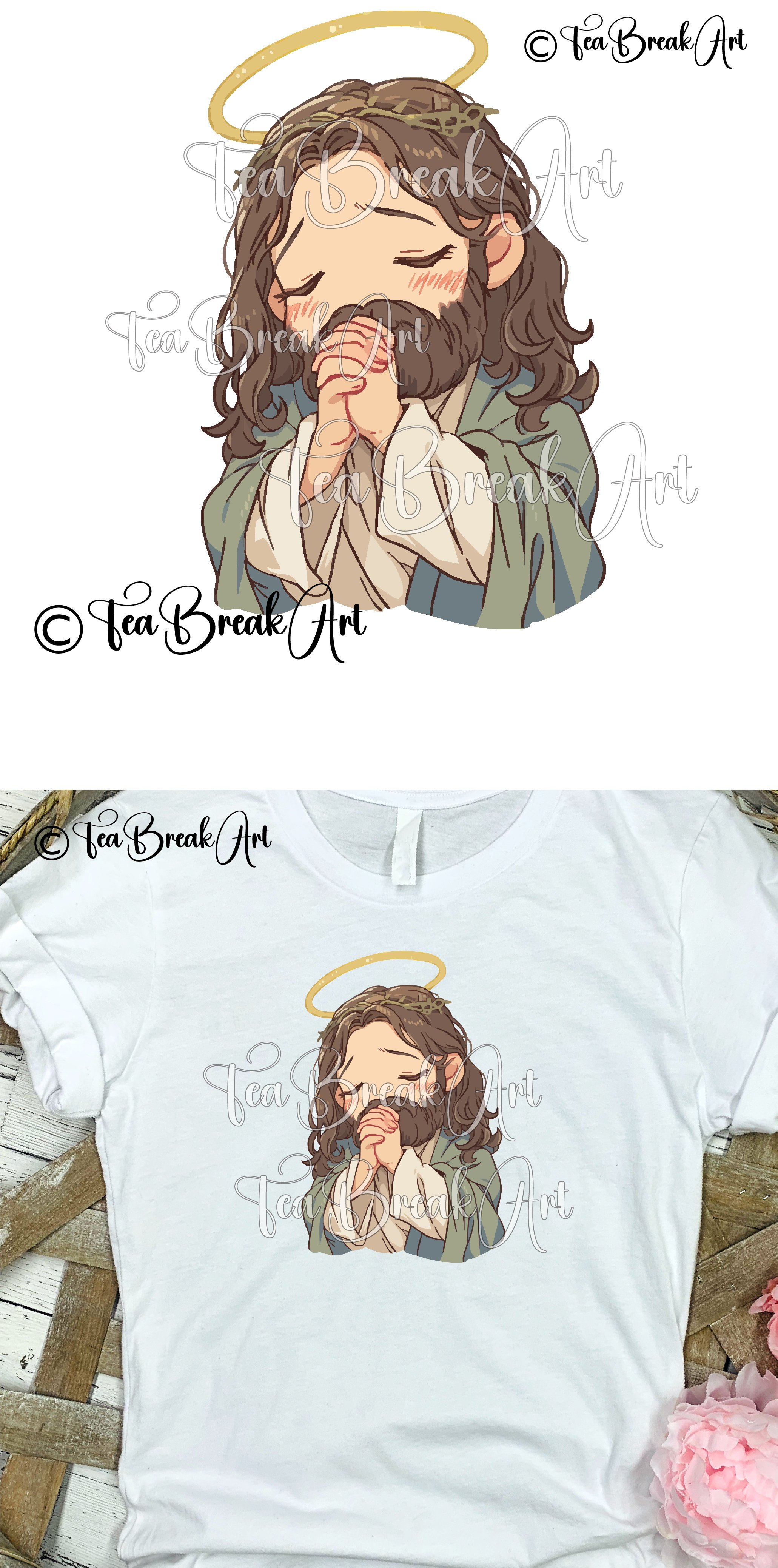 Jesus praying, Easter, Design High Rez PNG, JPG 1330