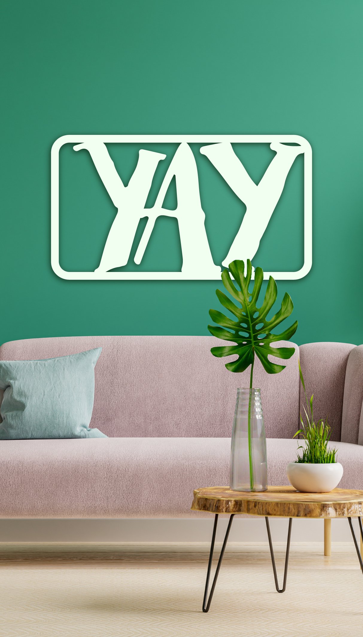 YAY - SVG Text Wall Decor Frame Interior Design
