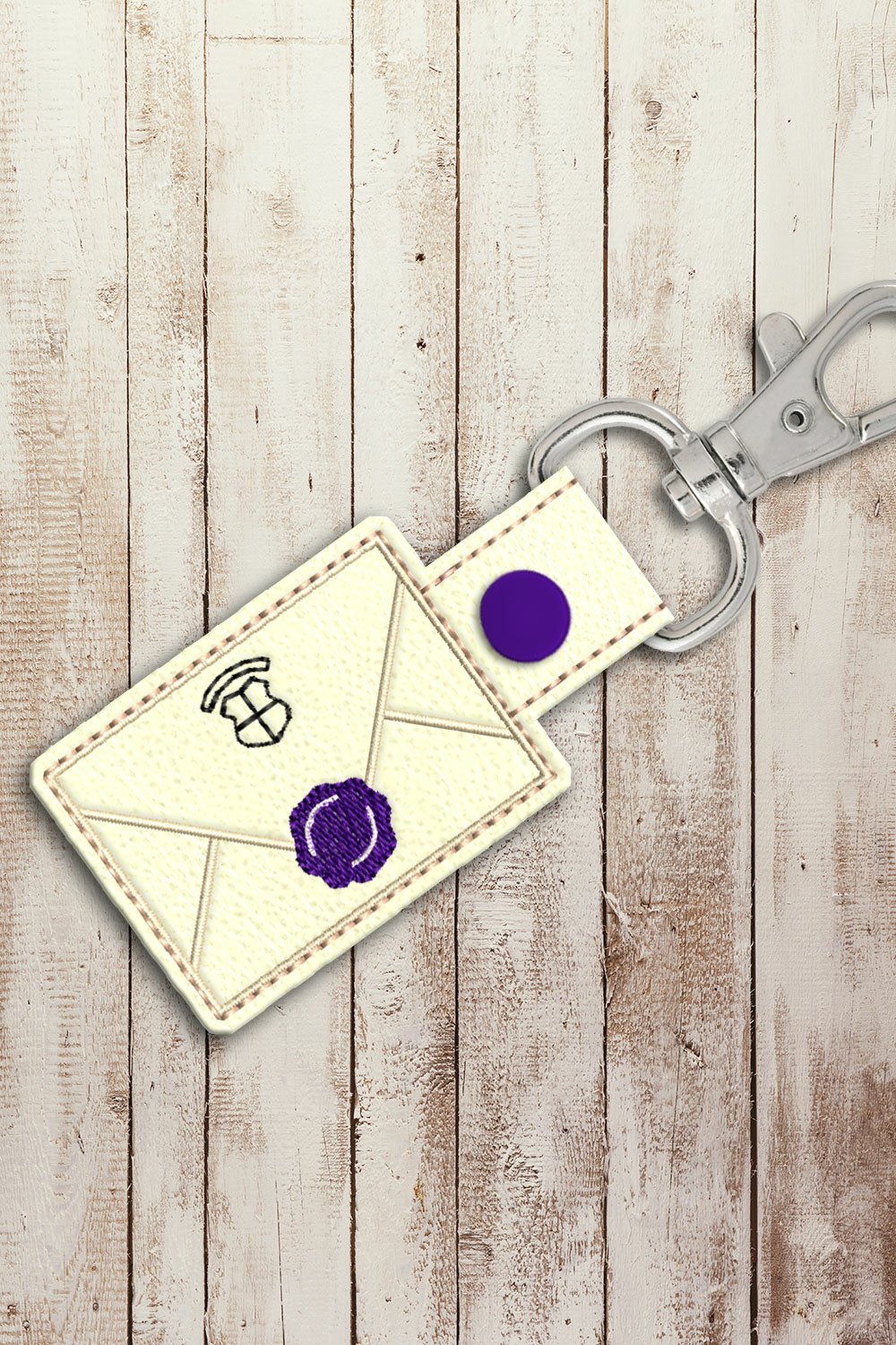 Parchment Envelope ITH Key Fob Applique Embroidery File