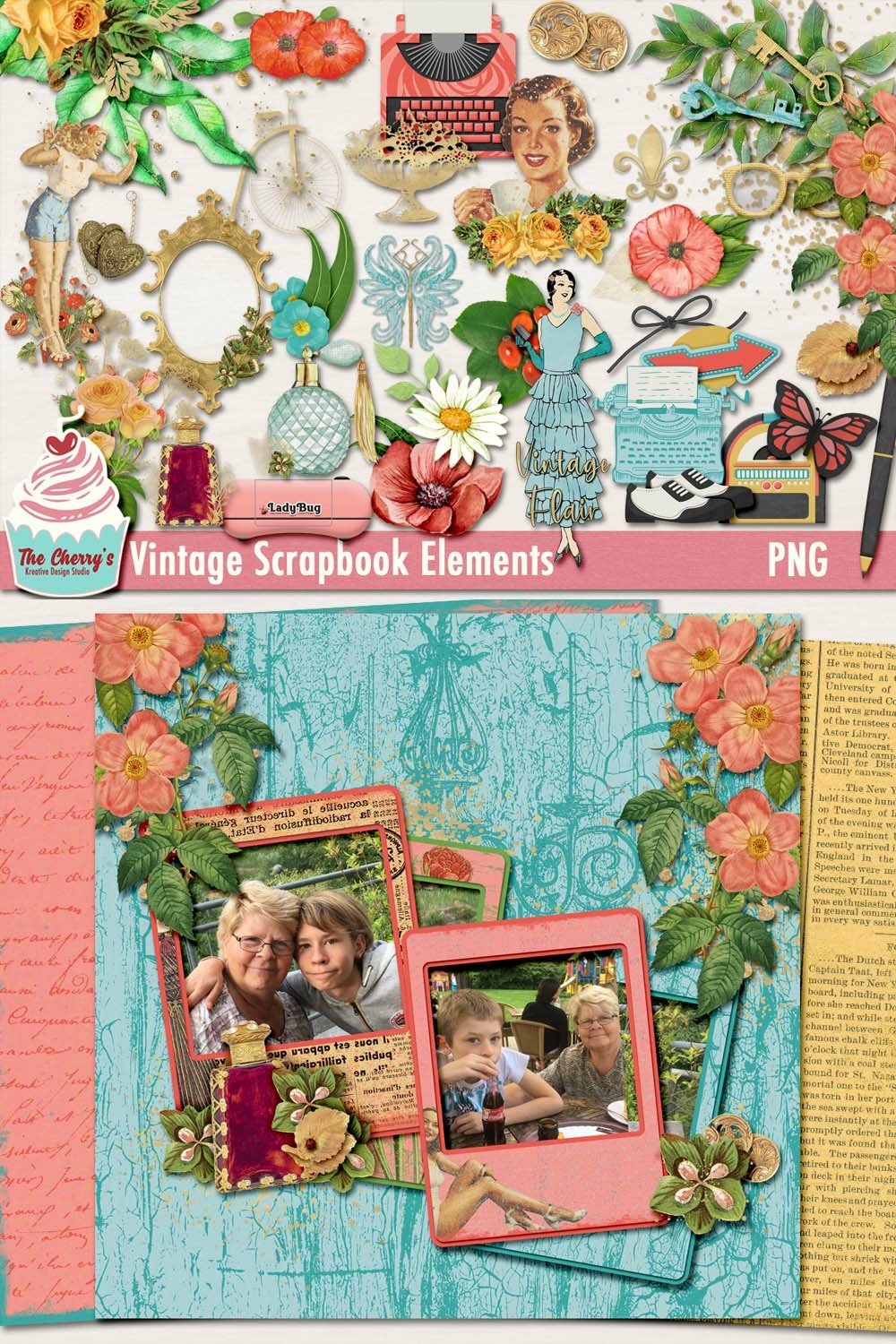 Very Vintage Scrapbooking Elements