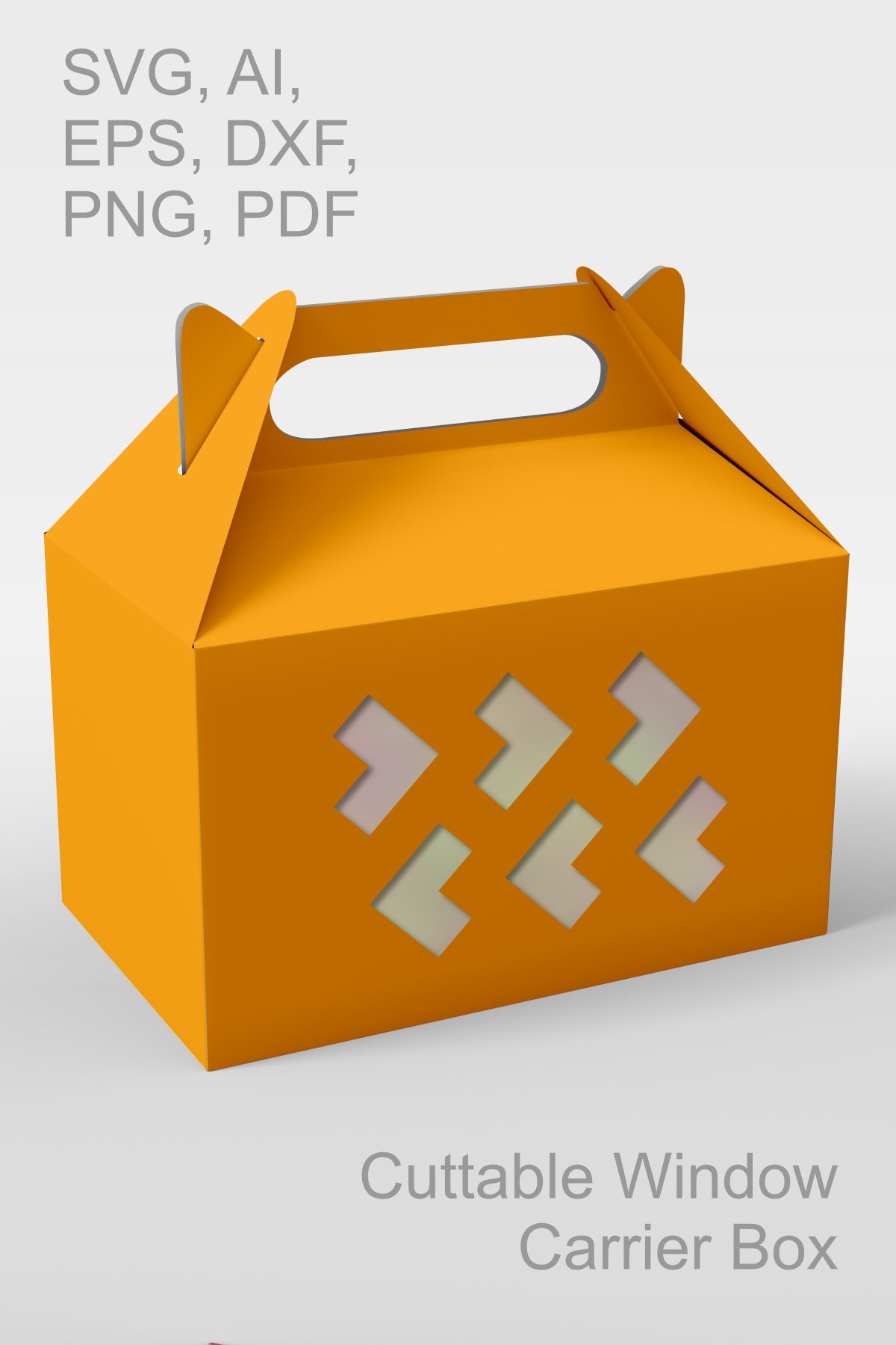 Geometric Windows Carrier Box | Gift Box Template