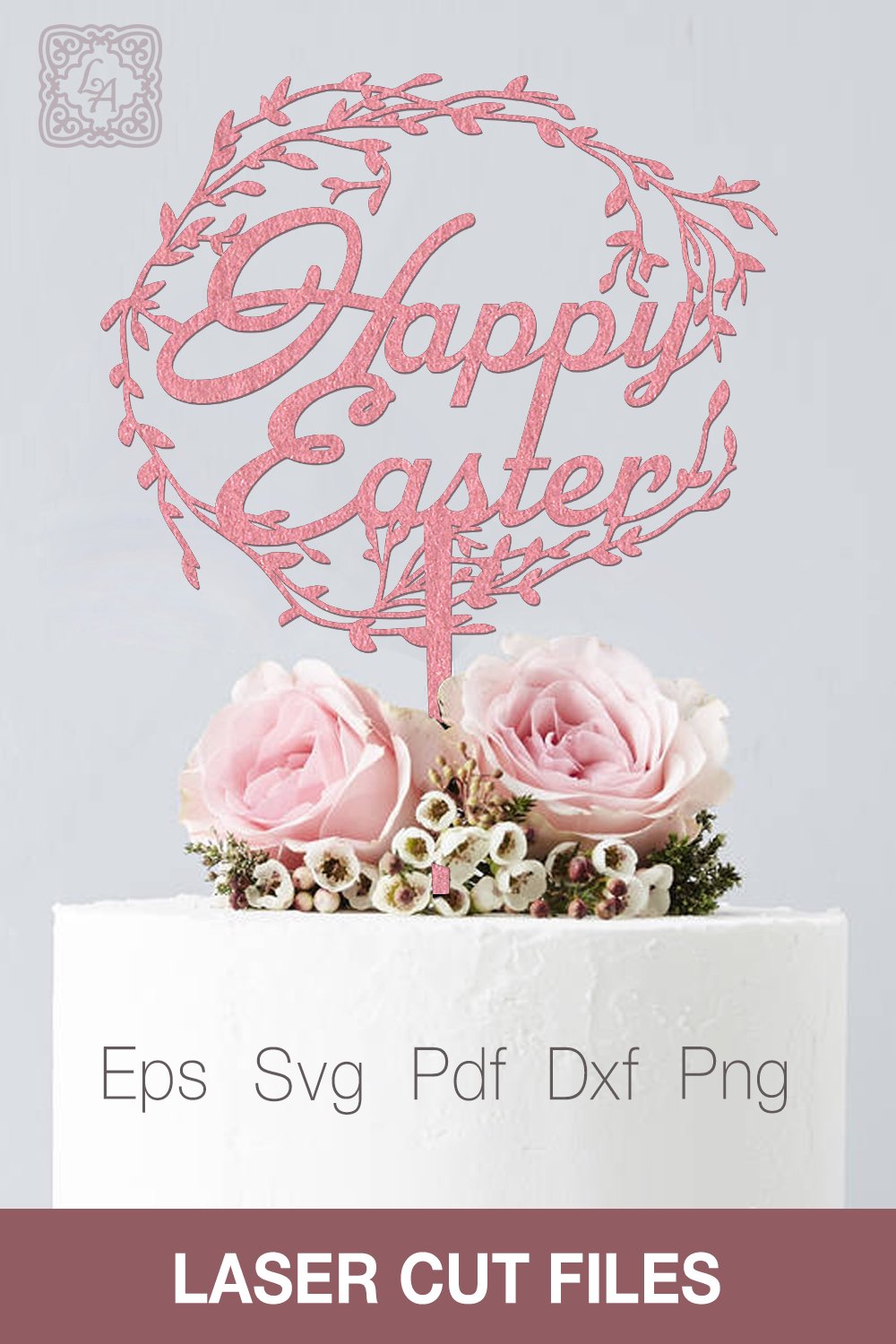 Happy Easter cake toppers. SVG Laser cut file