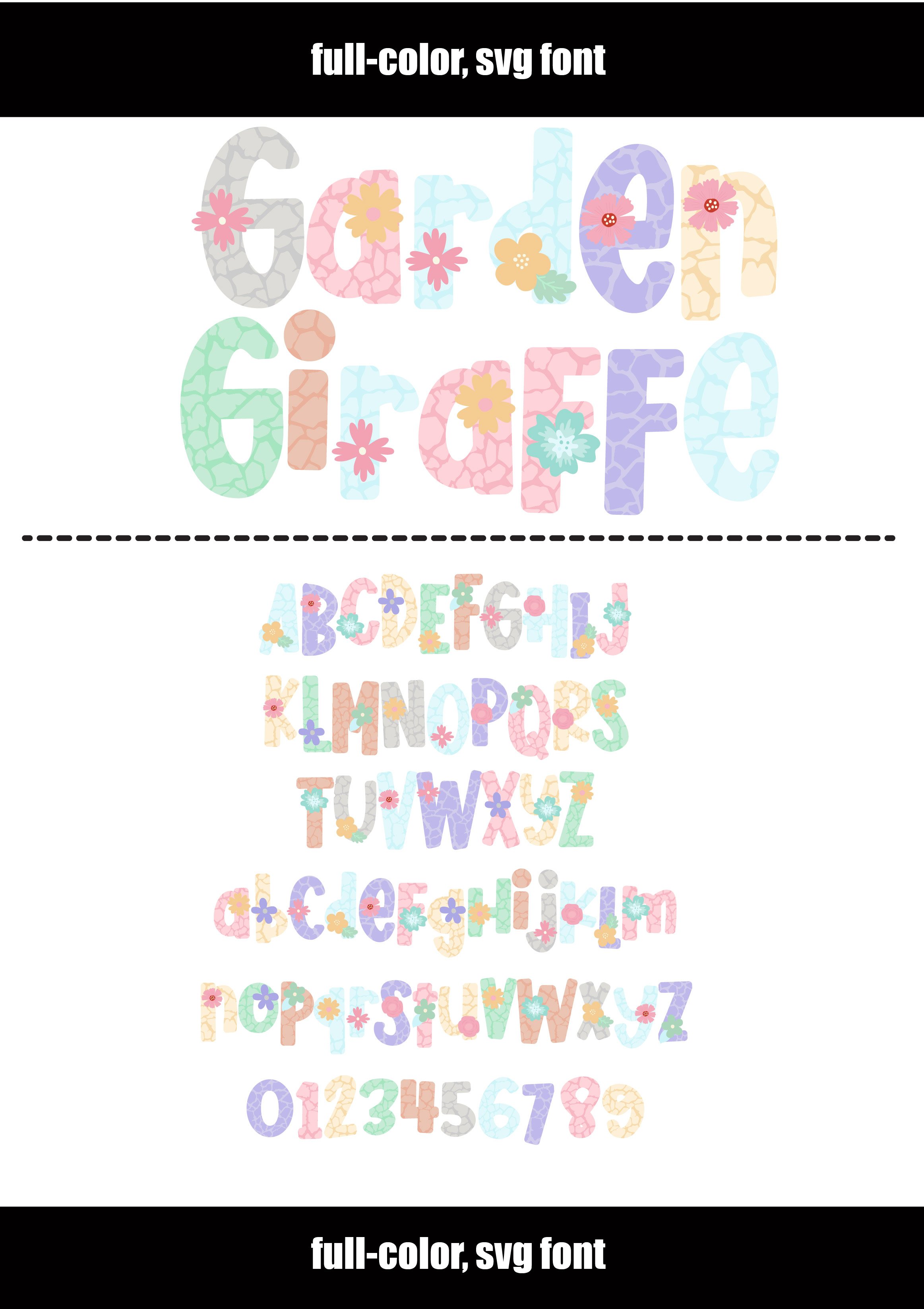 Full Color SVG pastel spring animal print