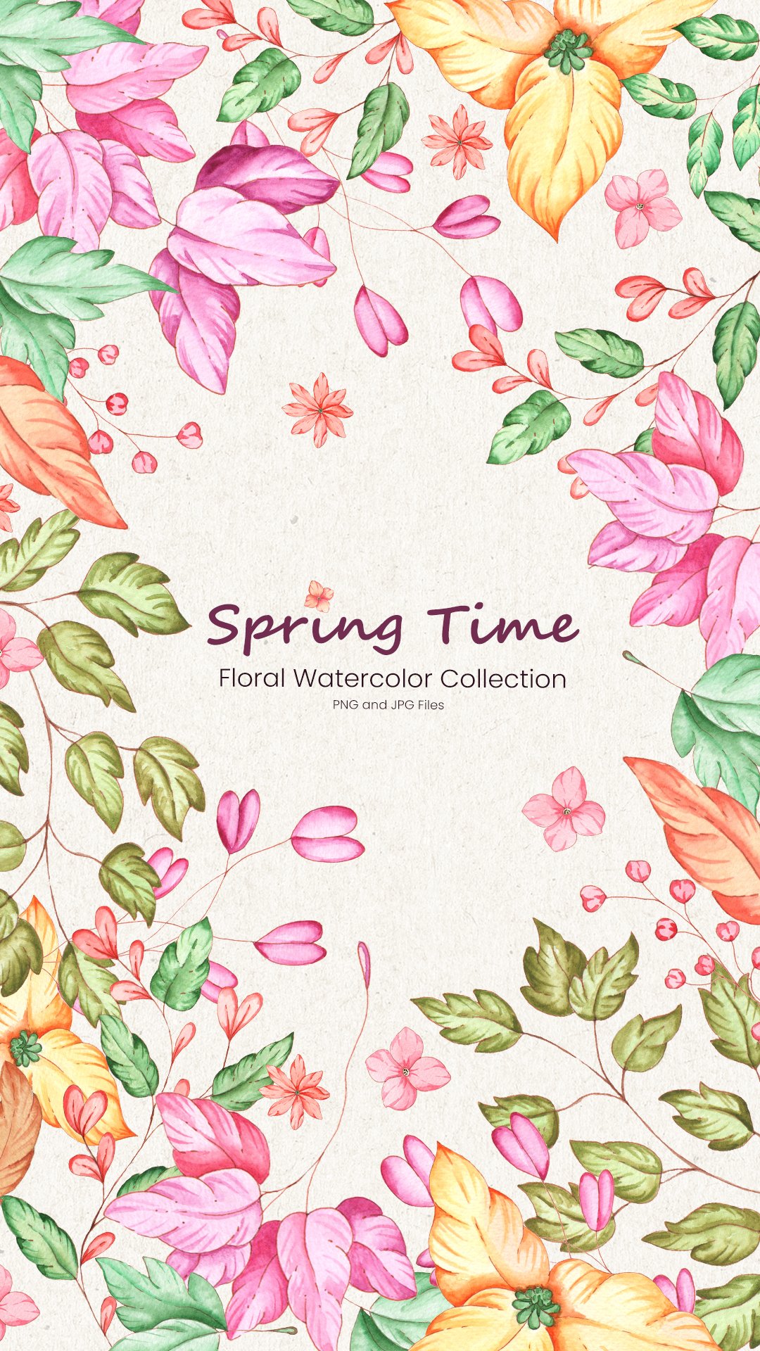 Watercolor Spring Time Set