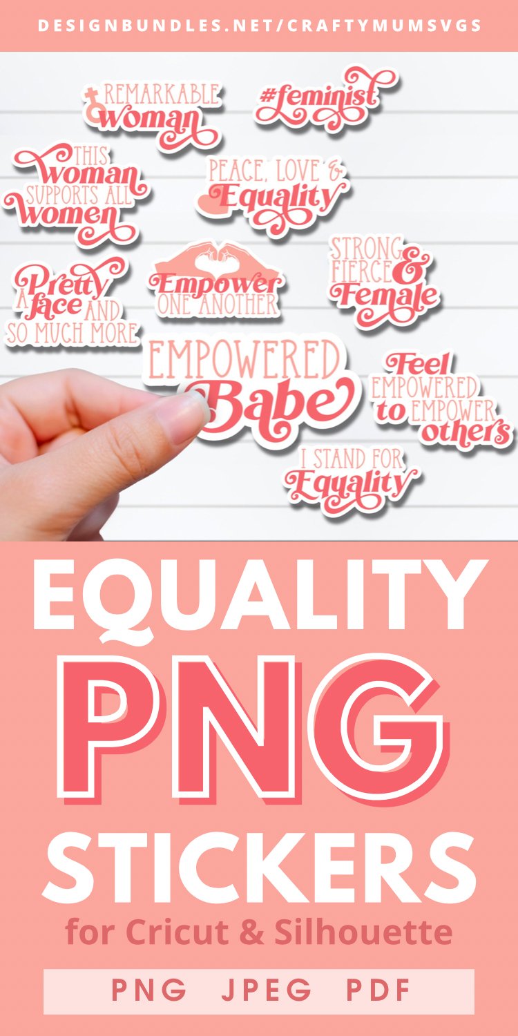 Women Equality Sticker Bundle | PNG Printable (1300831)
