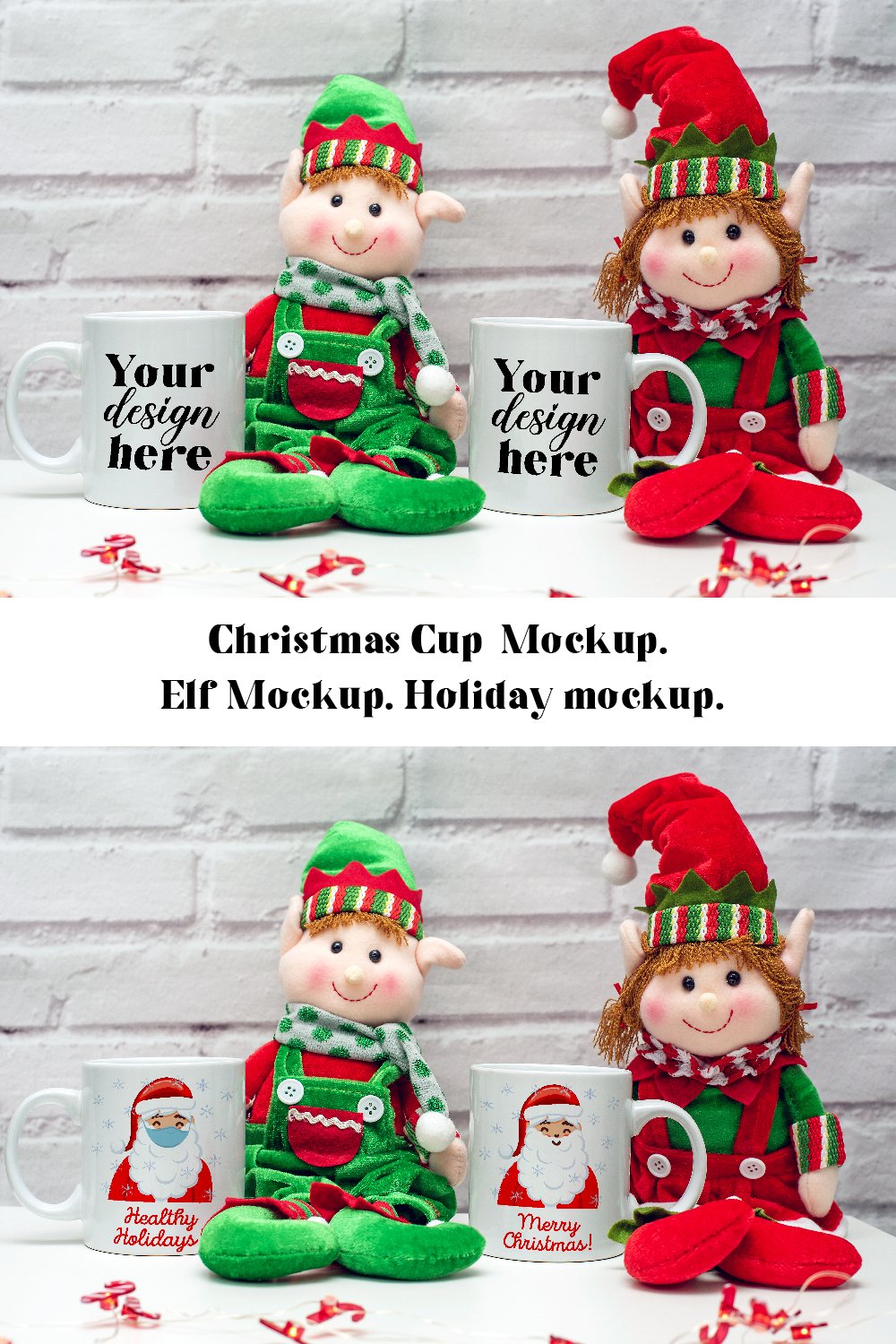 Christmas Mug Mockup. Elf Mockup. Holiday mockup.