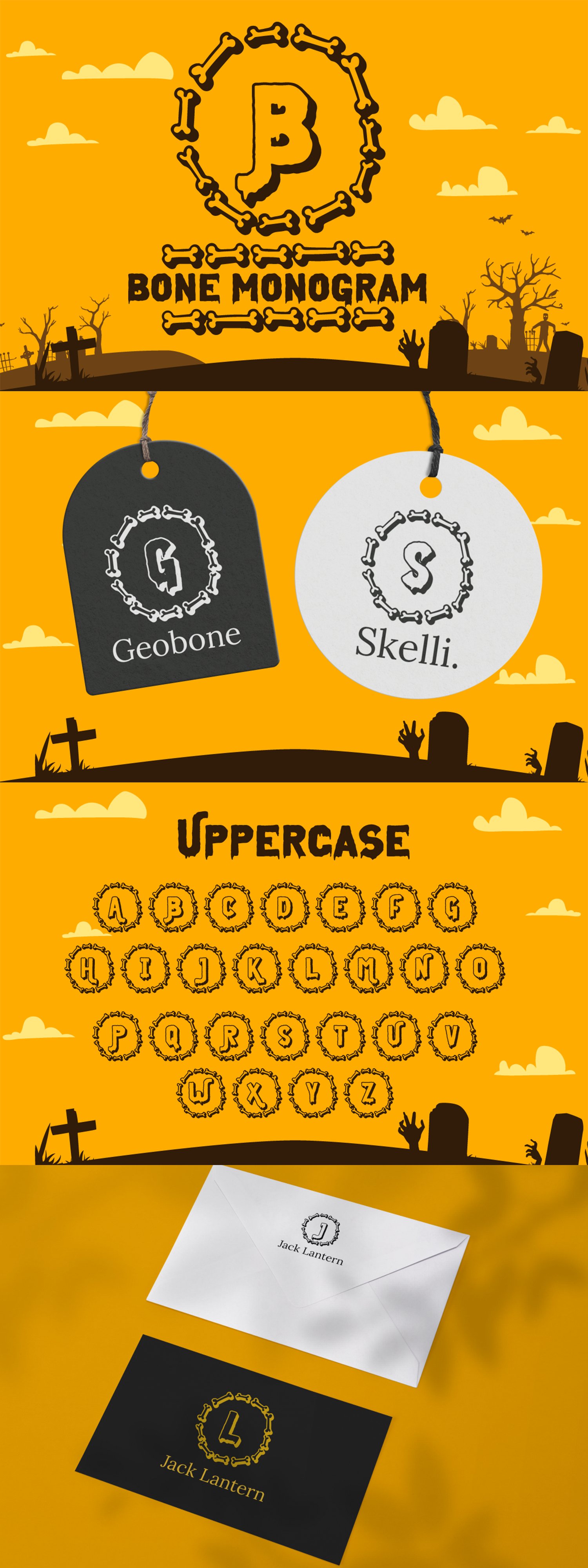 Bone Halloween Monogram