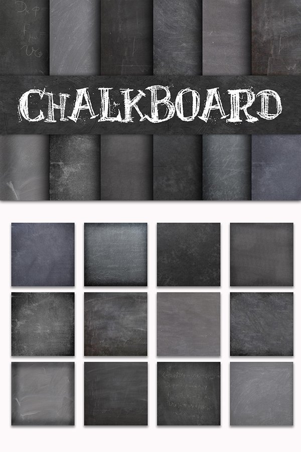 Chalkboard Paper Textures Digital Paper
