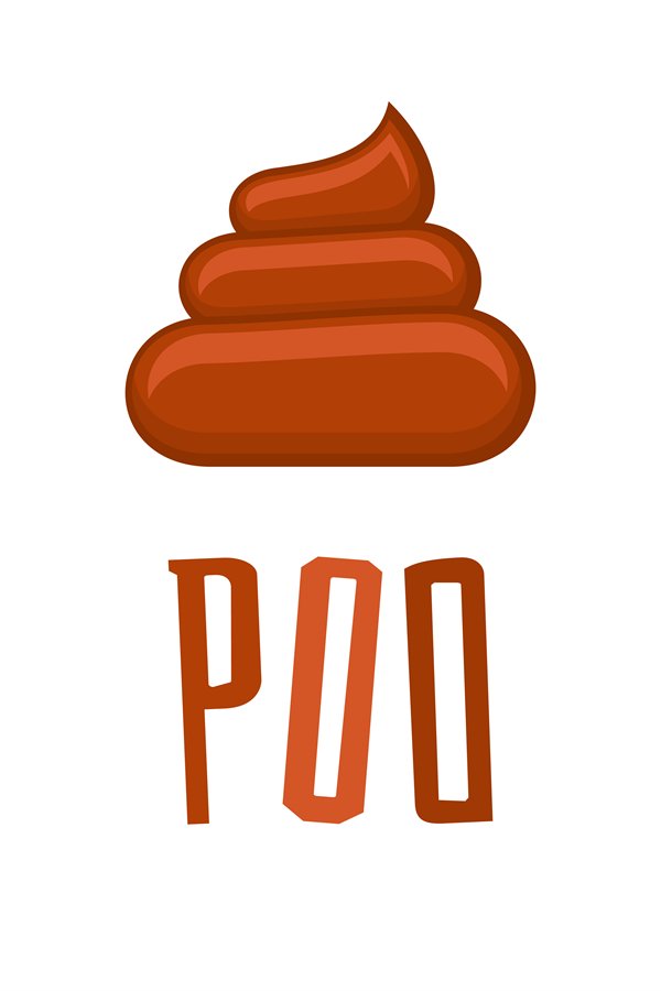 Poo design elements isolated white