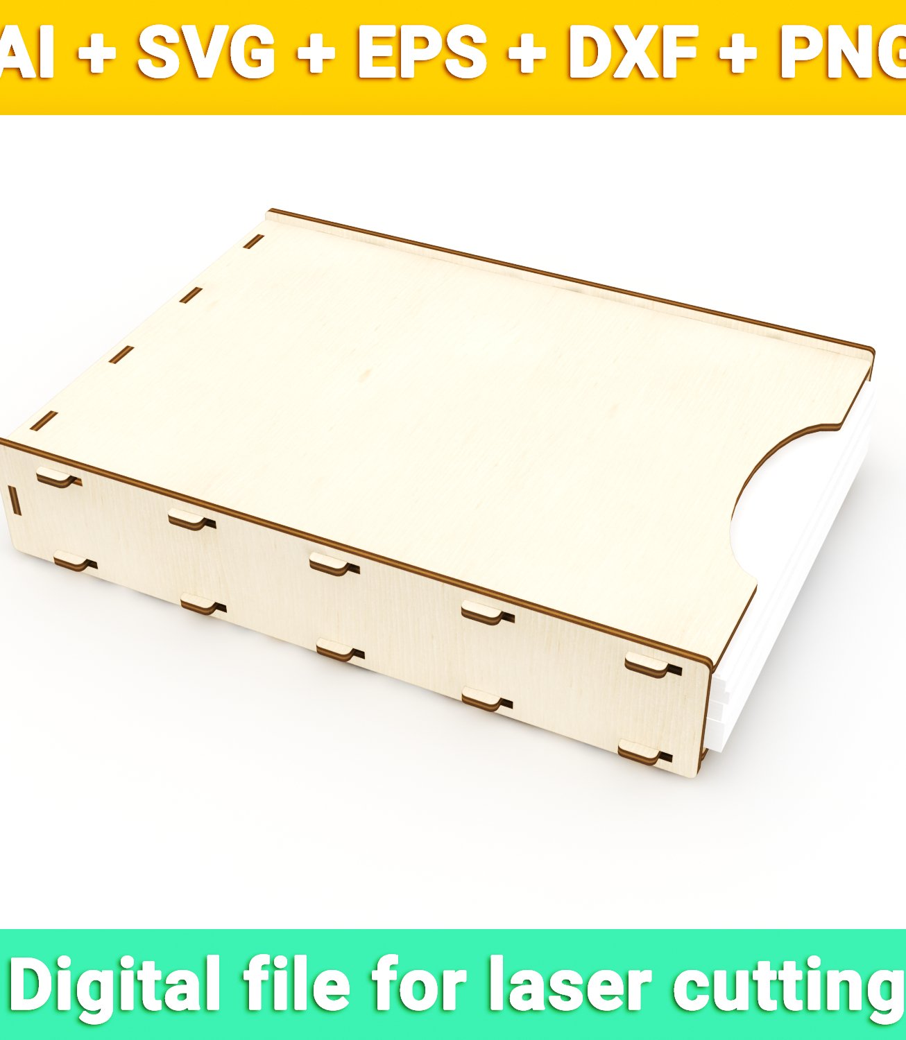 Paper tray vector for CNC svg vector file