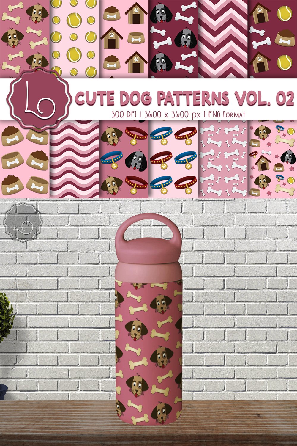 12 Cute Dog Patterns Vol 02