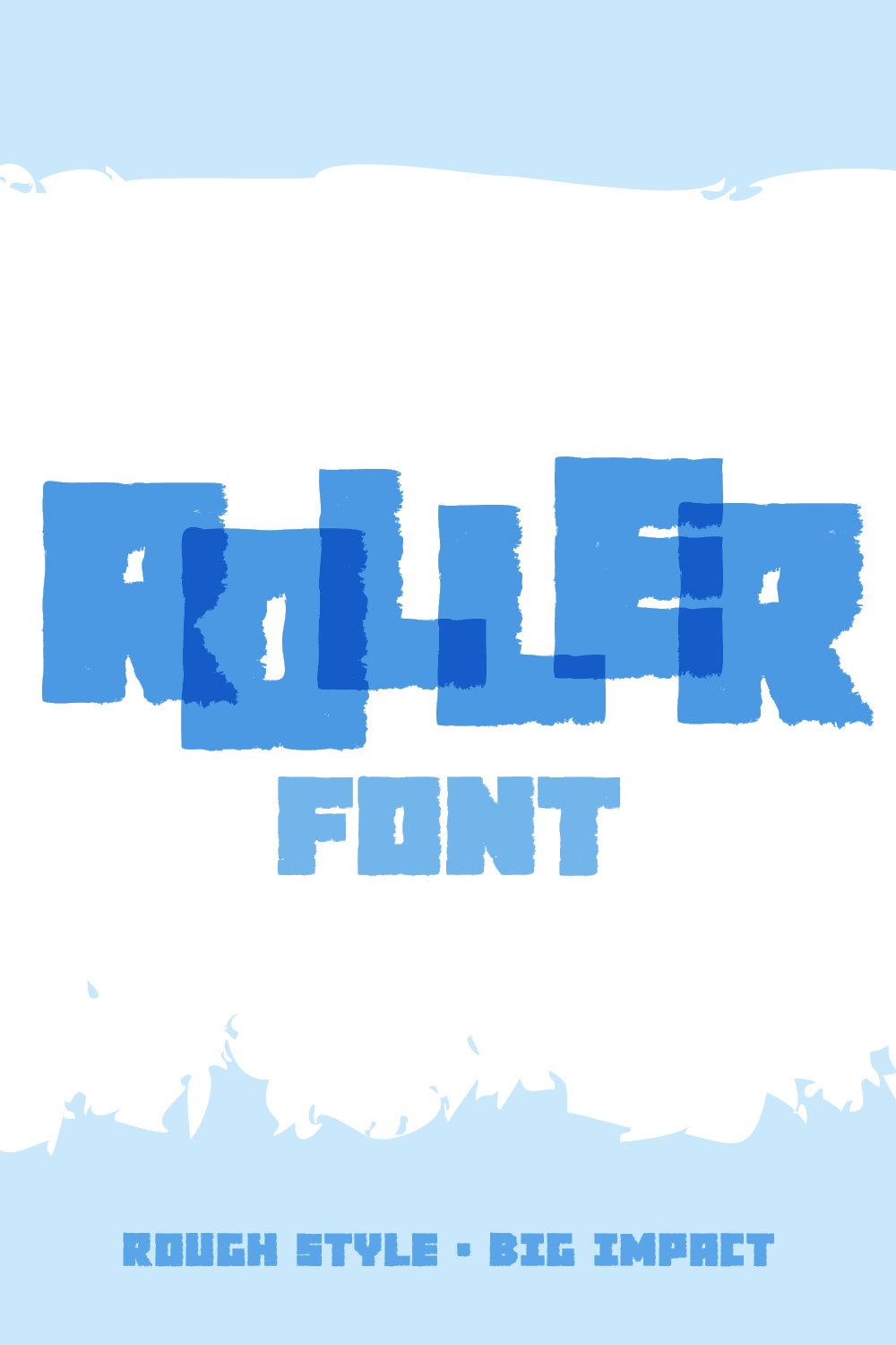 Roller - a rough style big impact font