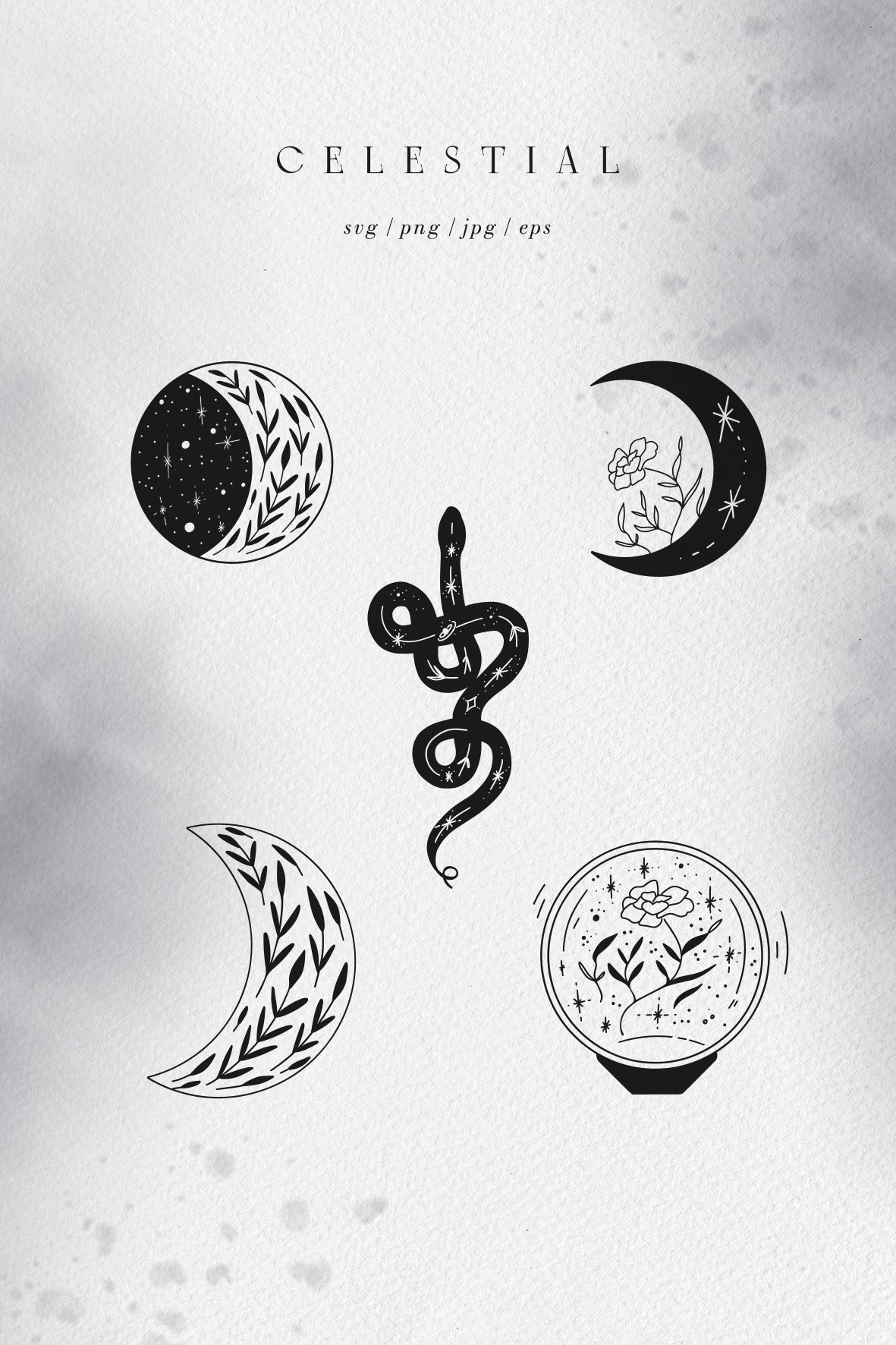 Celestial svg. Sun, Moon, Stars. Esoteric and Magic