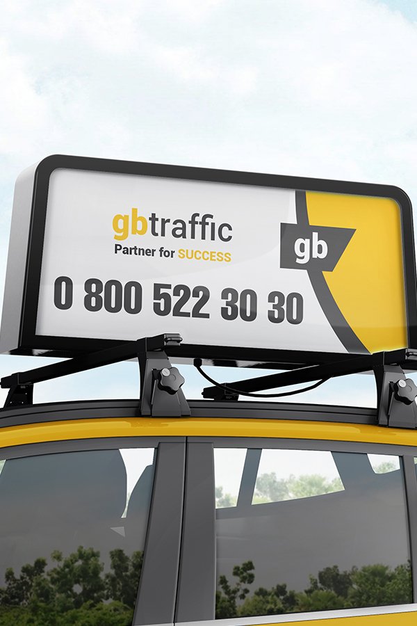 Car Roof Advertising Display Board Mockup