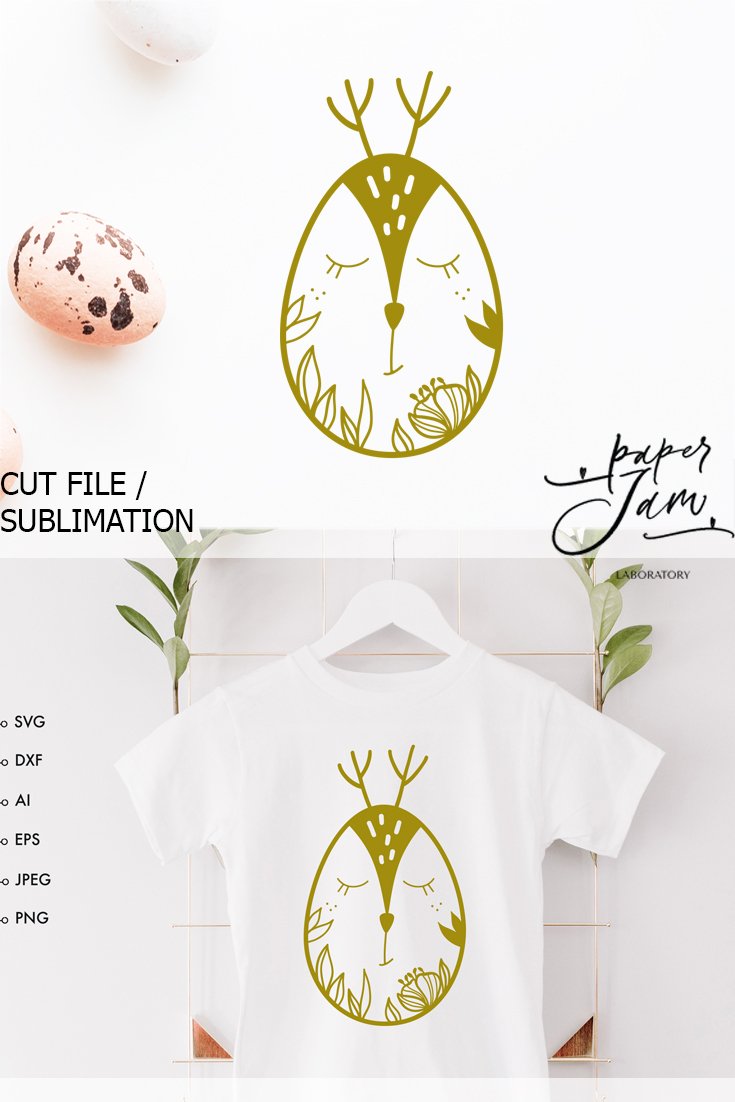 Easter egg SVG Easter deer svg png sublimation kids Easter