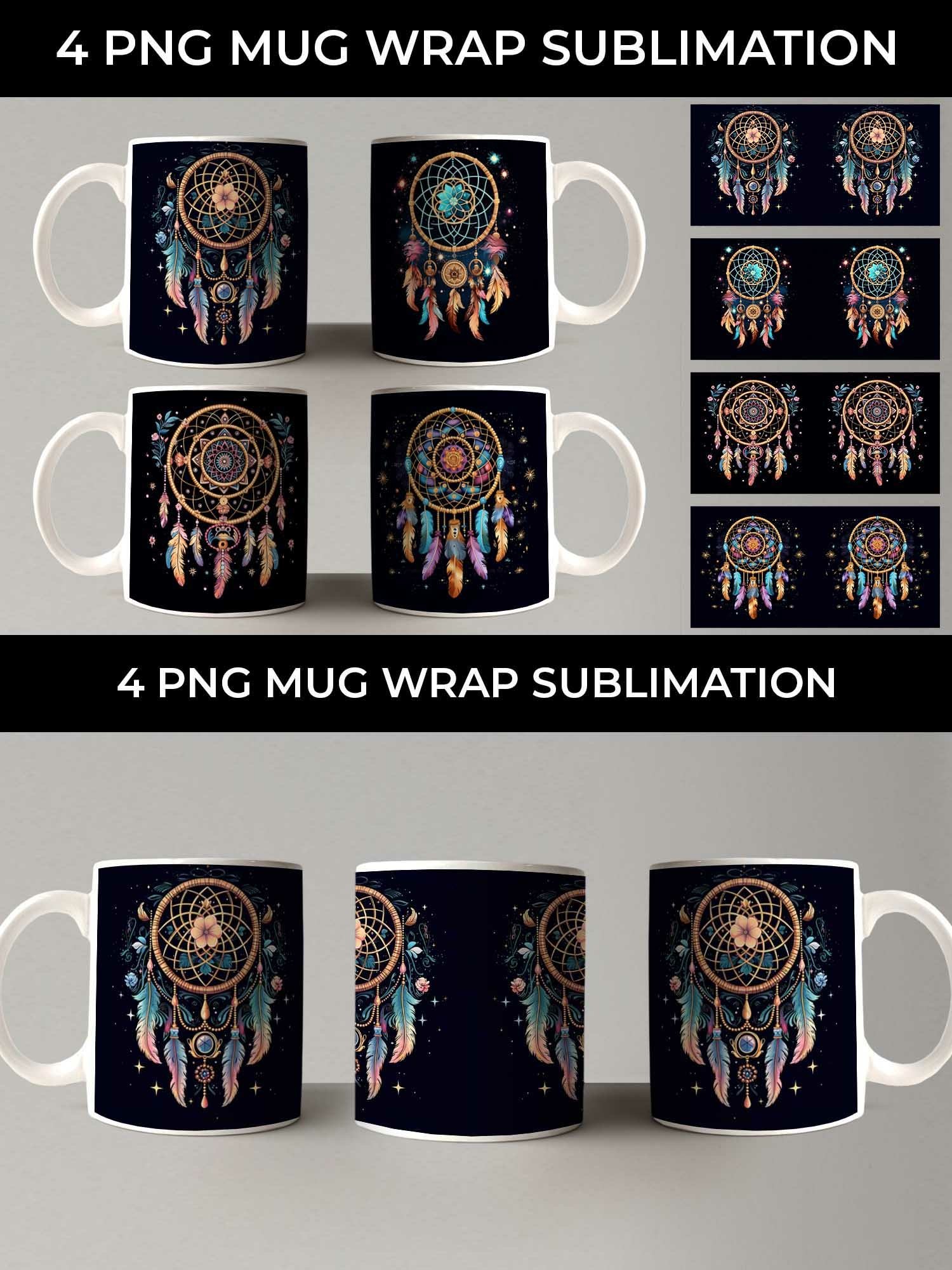Galactic Dreamweaver - Boho Mug Wrap Design Bundle