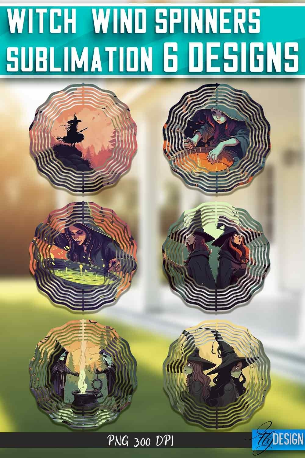 Witch Wind Spinners Sublimation Bundle| Halloween (2768043)