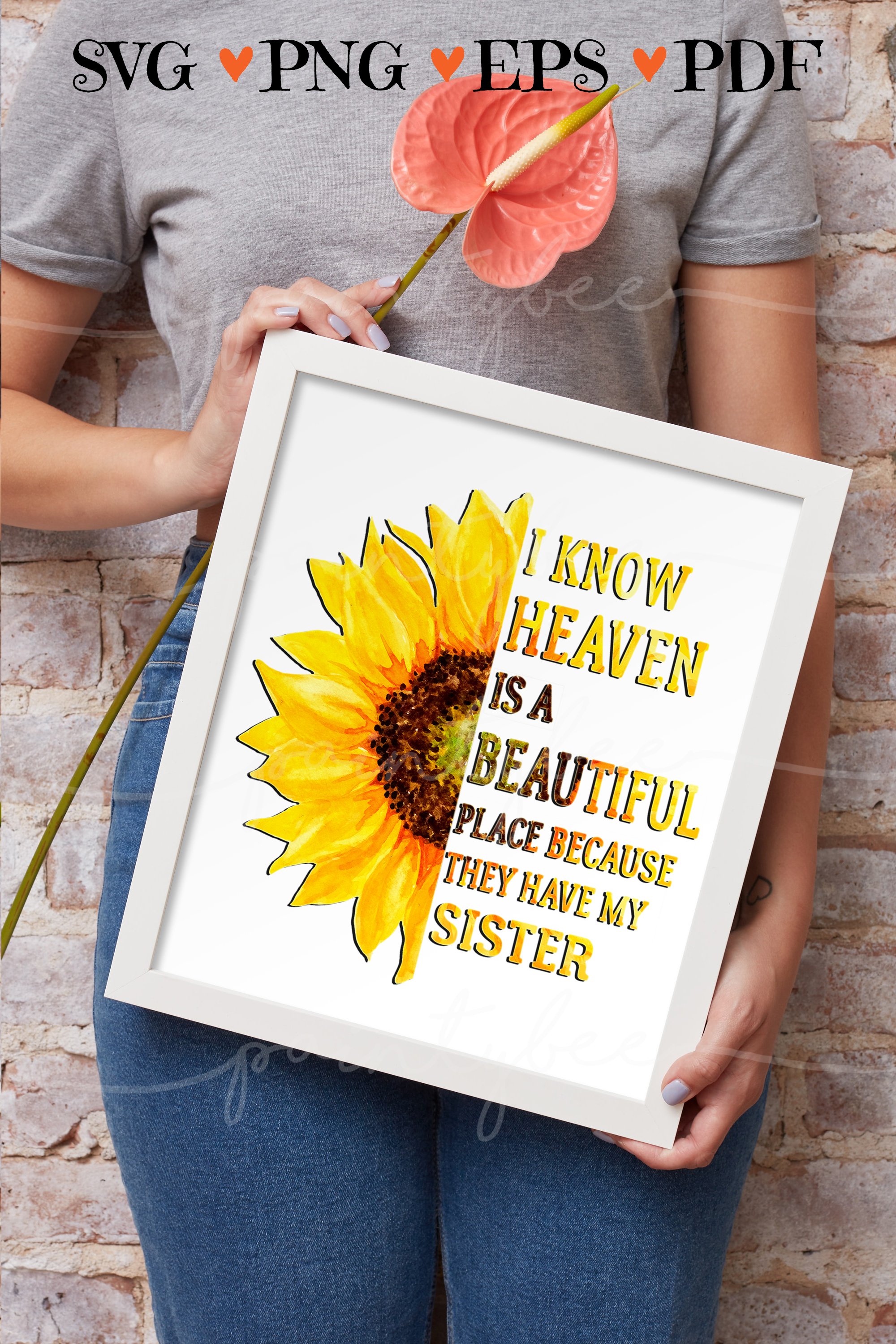 I know heaven is a beautiful place quote Sister Clipart
