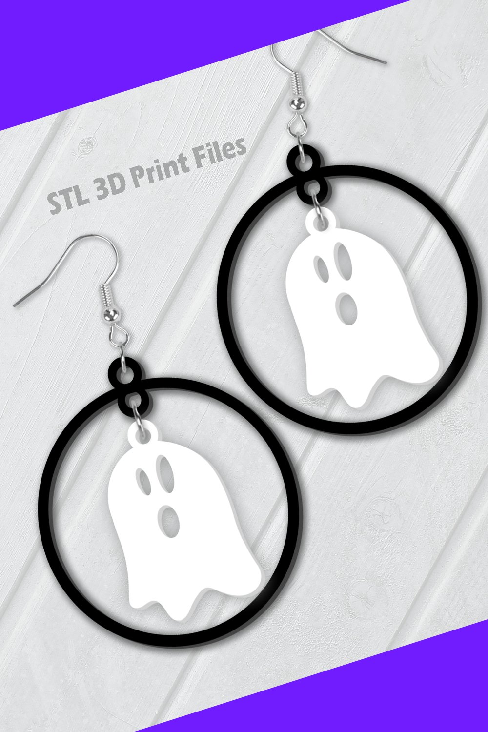 Ghost Earring STL File | Halloween STL For 3D Printing