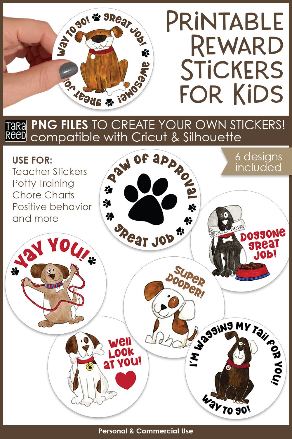 Dog Reward Stickers | Printable Potty Training Stickers