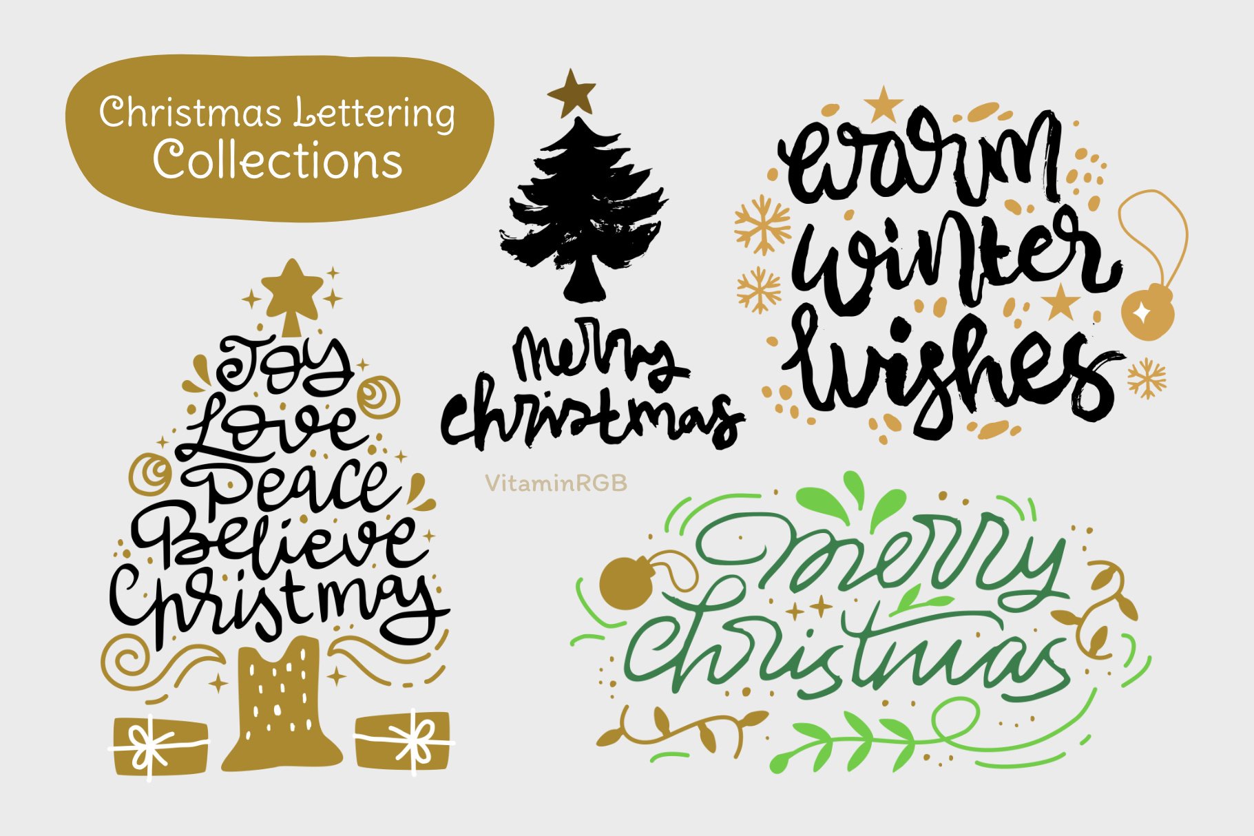 Christmas Lettering Collection